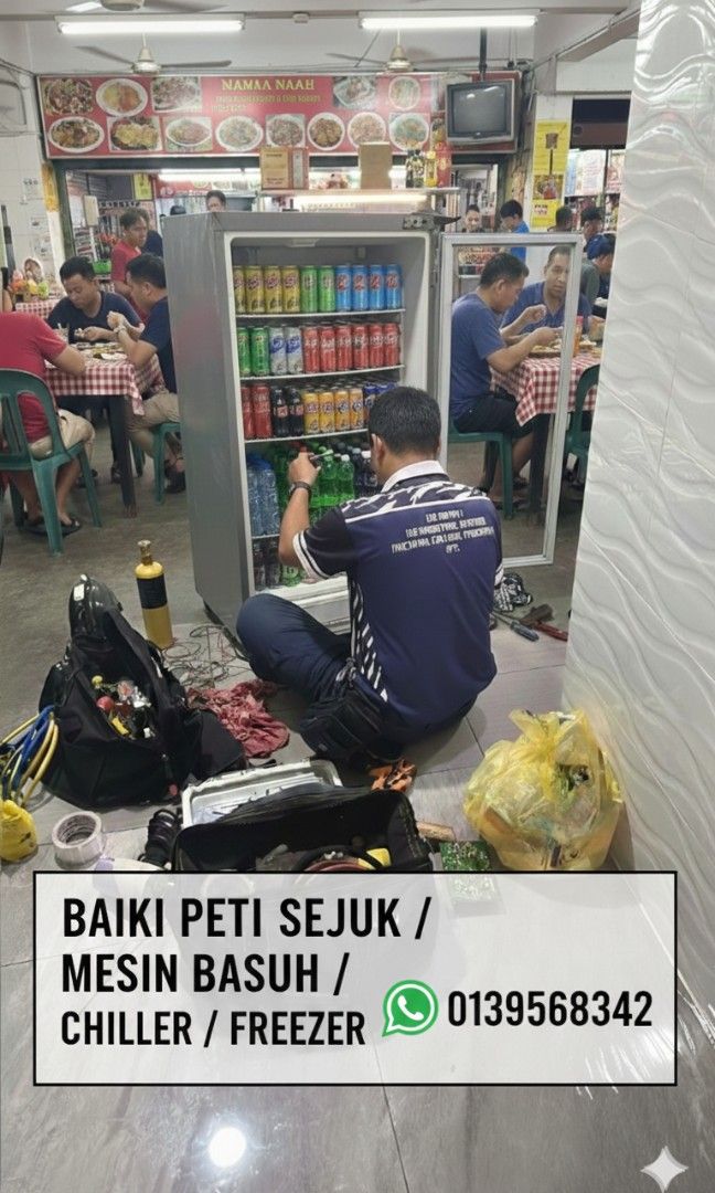 Isi Gas Peti Sejuk / Defrost / Thermostat / Compressor / MESIN BASUH ...