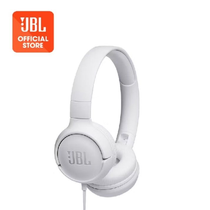 JBL Tune 500 Wired On-Ear Headphones - White, Audio, Headphones ...