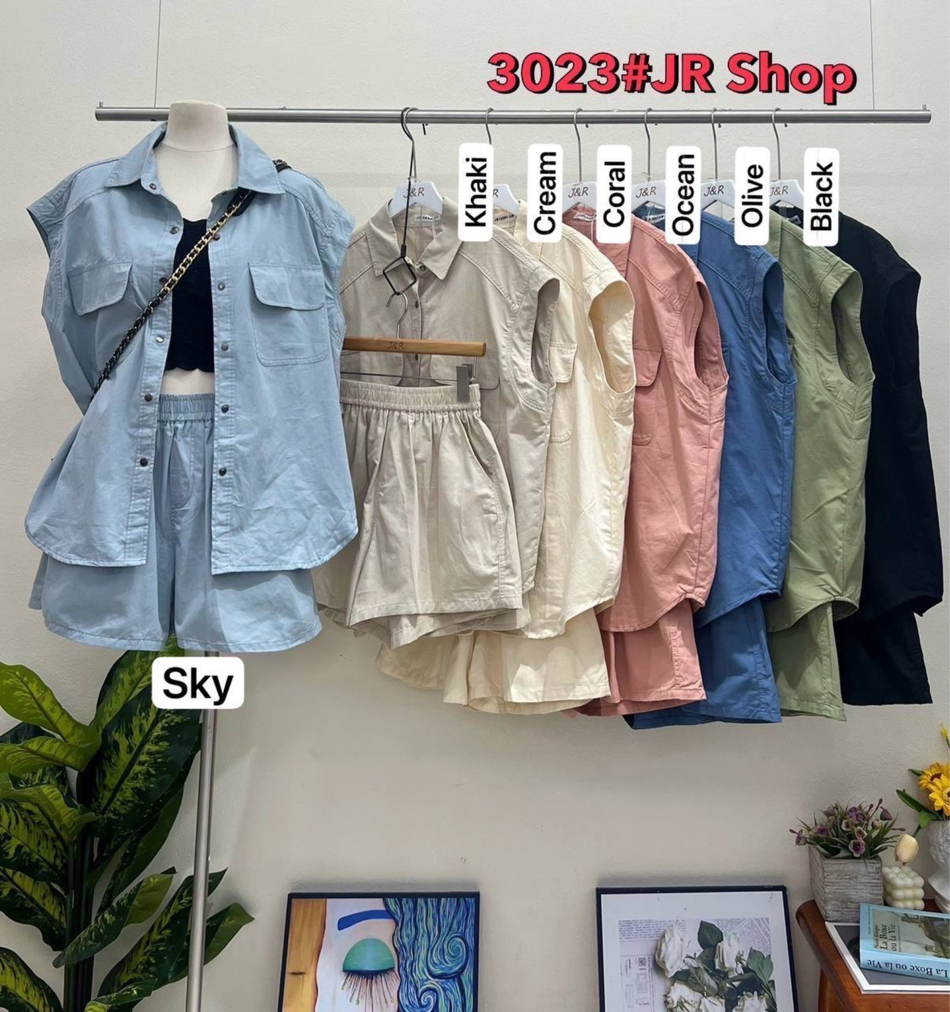 JR Shop Set (Sky), Women's Fashion, Dresses & Sets, Sets or Coordinates ...