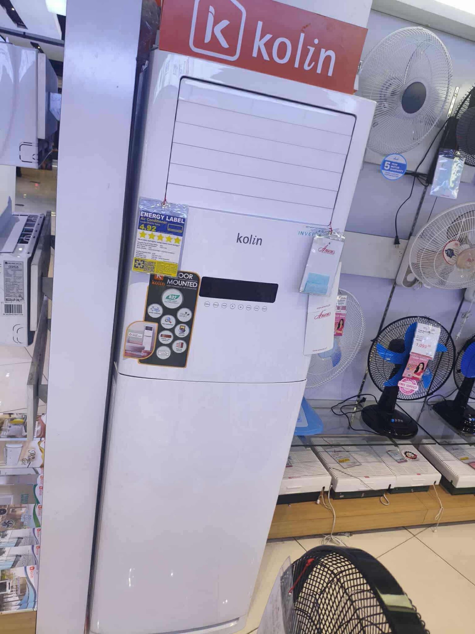 KOLIN FLOOR MOUNTED NON INVERTER AND INVERTER AIR CONDITIONER, TV ...