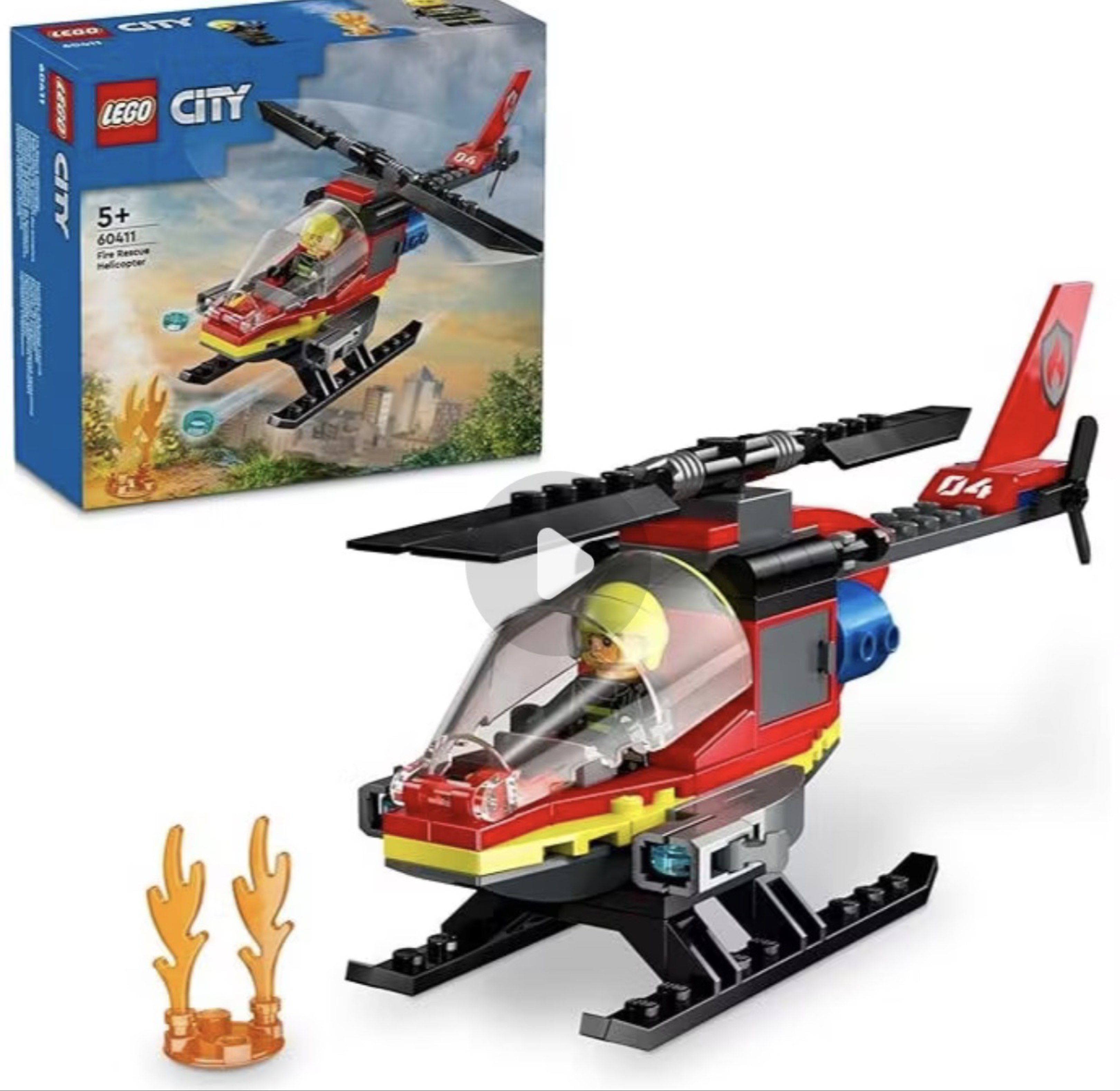 LEGO City 60411 Fire Rescue Helicopter, Hobbies & Toys, Toys & Games on ...