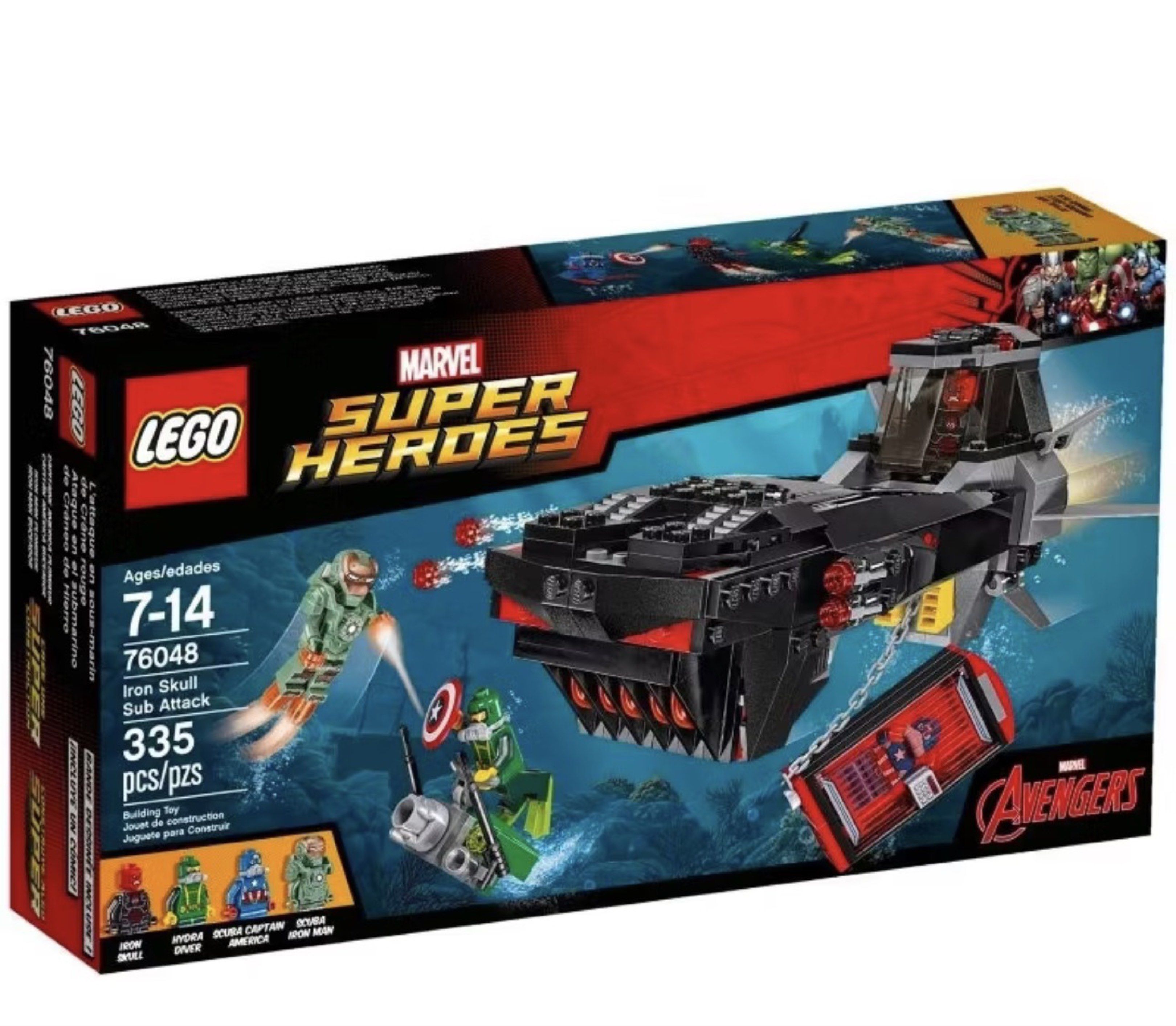 LEGO Marvel Super Heroes Iron Skull Sub Attack 76048, Hobbies & Toys ...