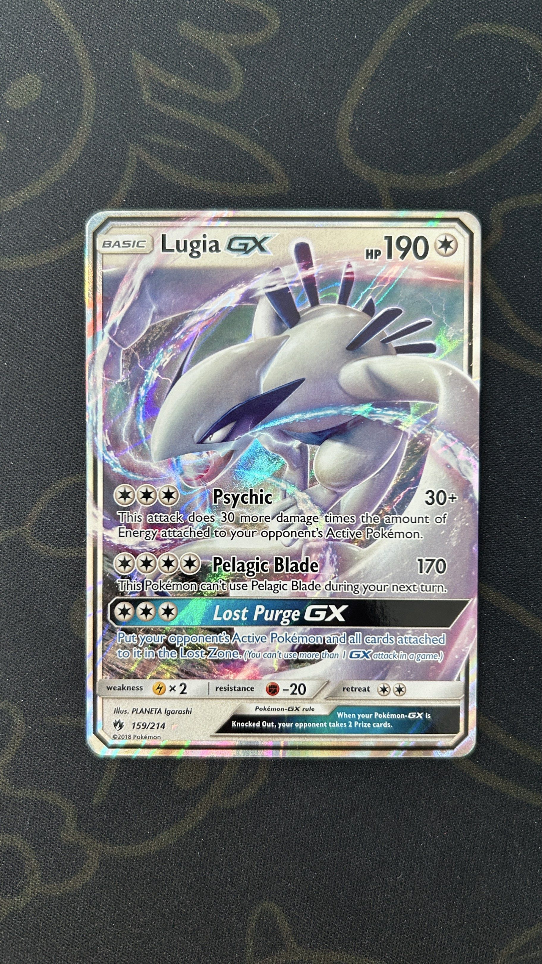 Lugia GX 159/214 Full Art Ultra Rare Sun Moon Lost Thunder Pokemon Card ...