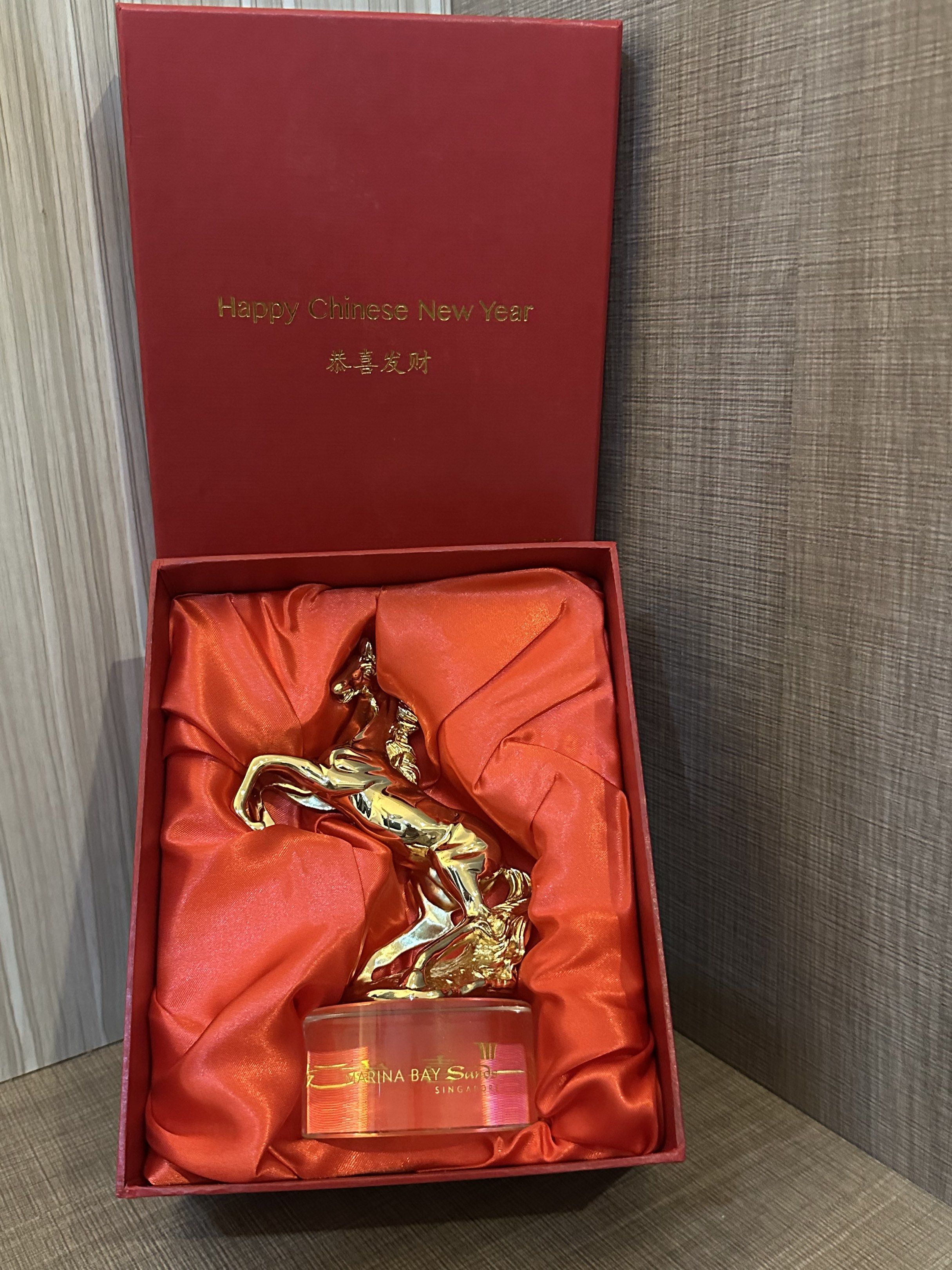 Marina Bay Sands Golden Horse Figurine, Hobbies & Toys, Toys & Games on ...