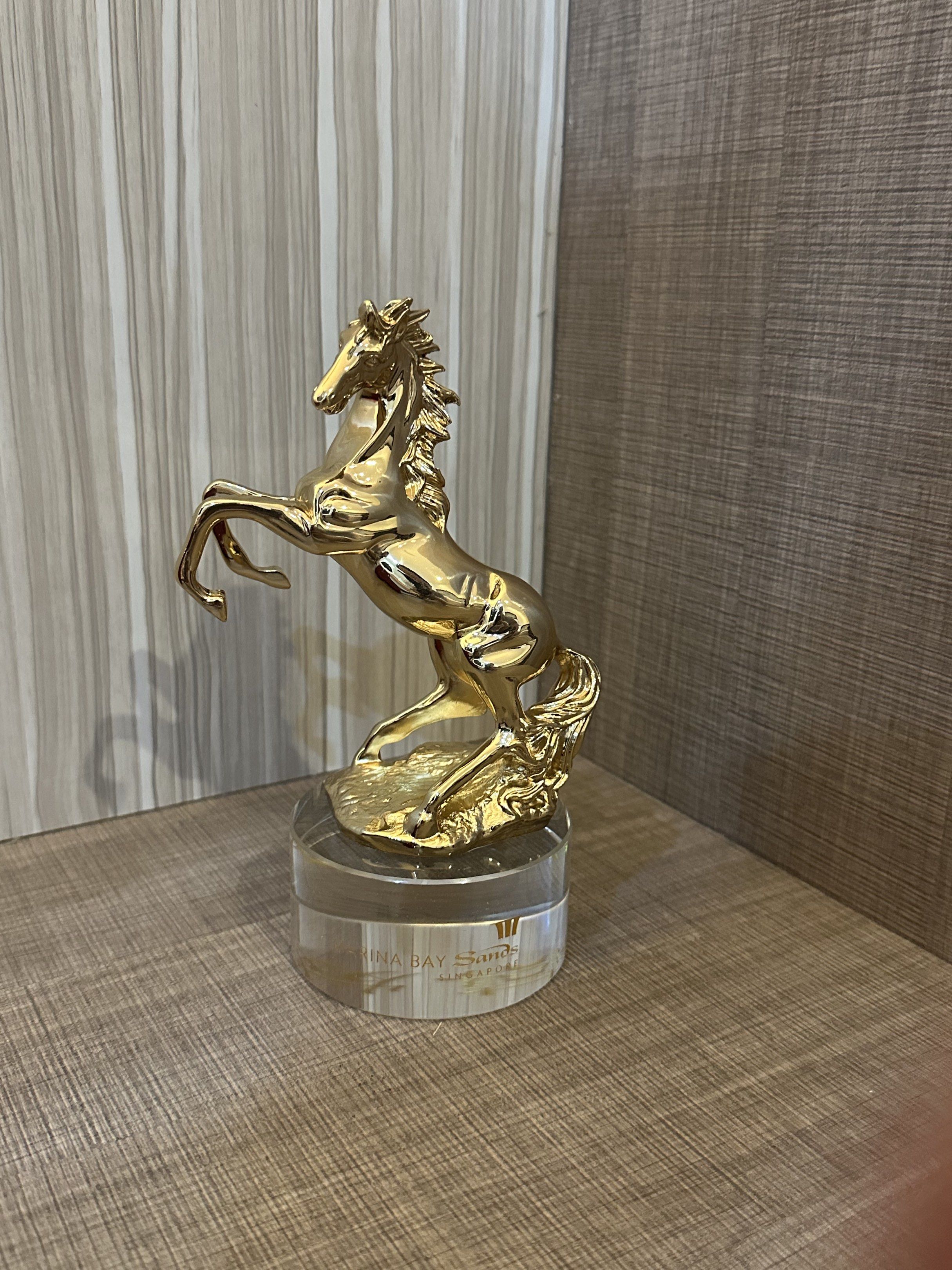 Marina Bay Sands Golden Horse Figurine, Hobbies & Toys, Toys & Games on ...