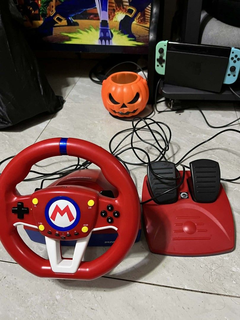 Mario Kart Steering Wheel for Nintendo Switch, Video Gaming, Gaming ...