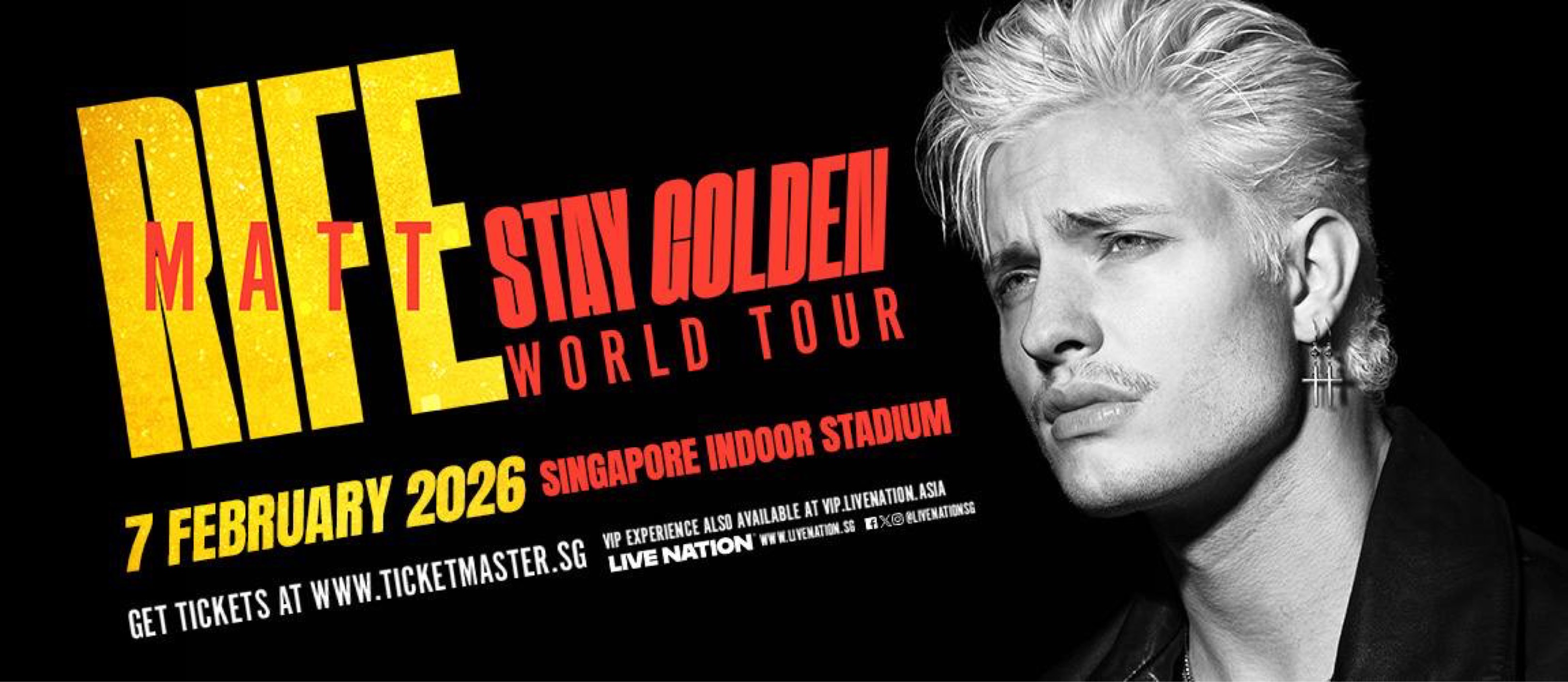 Matt Rife: Stay Golden World Tour - Singapore Indoor Stadium, Tickets ...