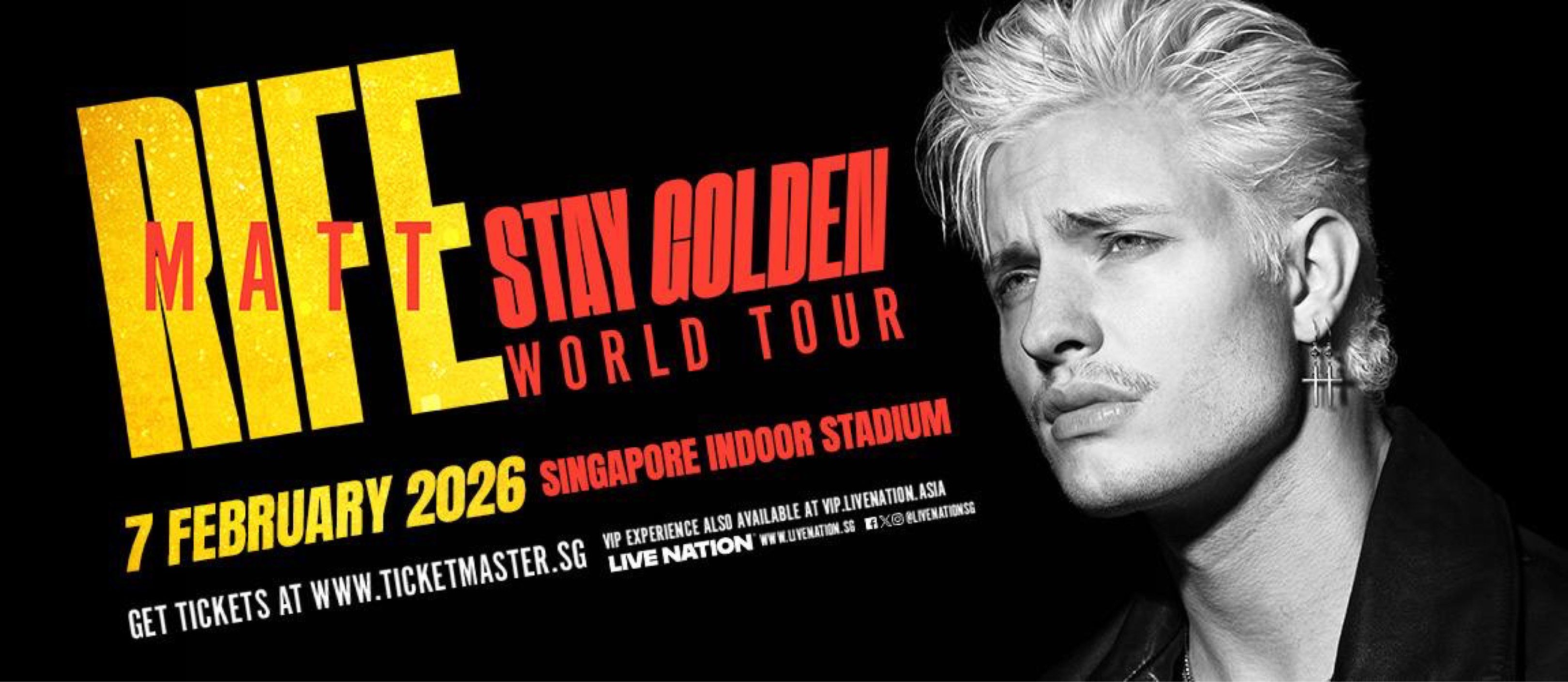 Matt Rife: Stay Golden World Tour - Singapore Indoor Stadium, Tickets ...