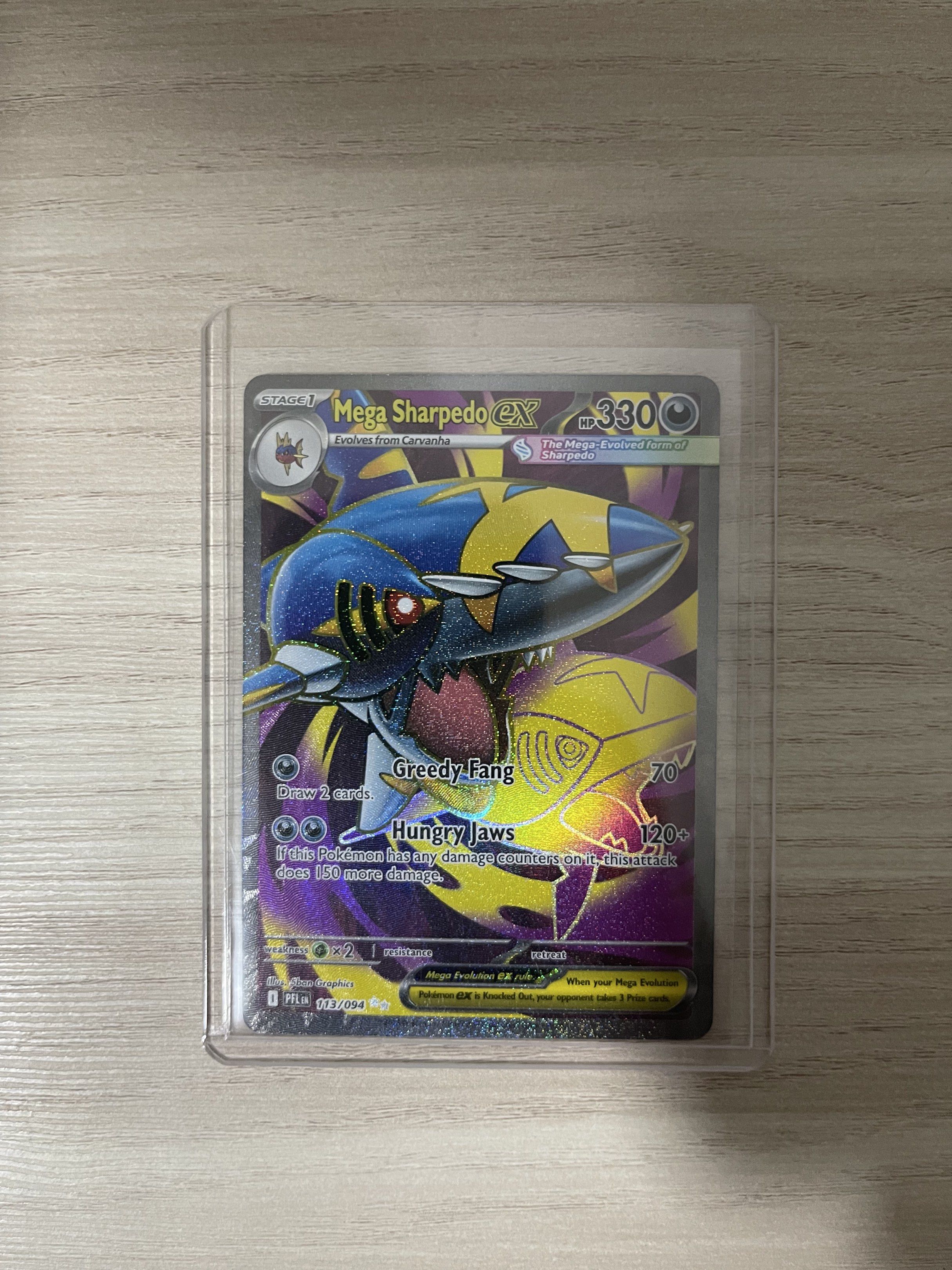 Mega Sharpedo EX Pokemon Card 113/094, Hobbies & Toys, Toys & Games on ...