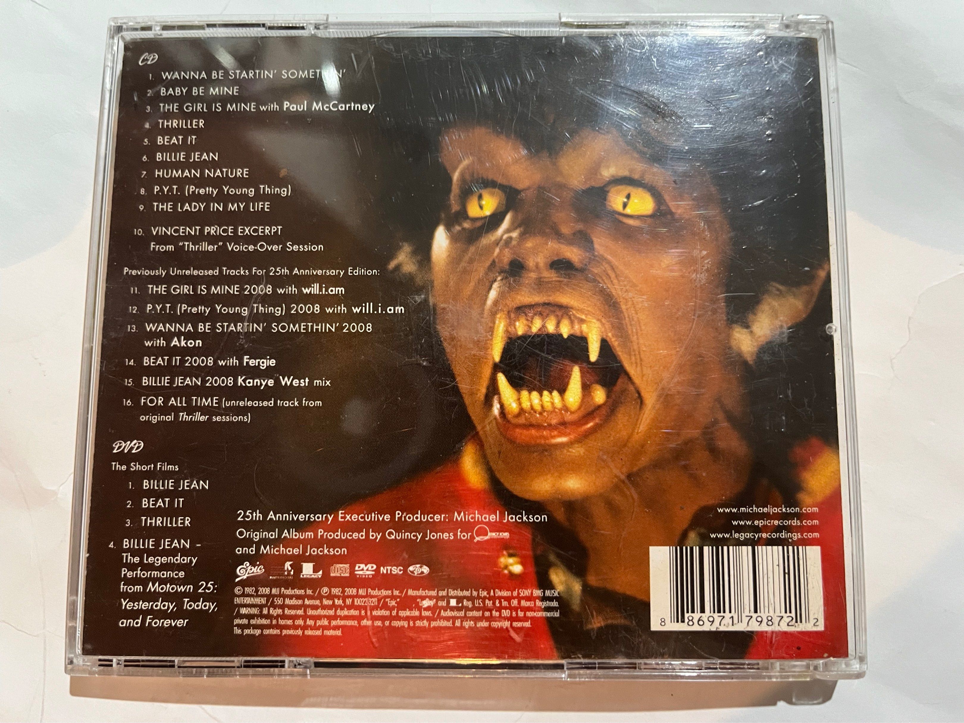 Michael Jackson Thriller 25th Anniversary Edition CD, Hobbies & Toys ...