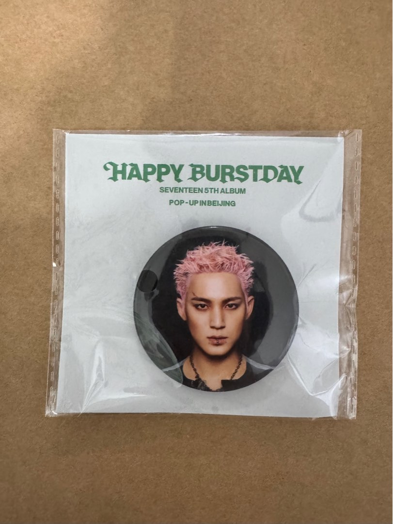 Mingyu Happy Burstday photo badge, Hobbies & Toys, Memorabilia ...