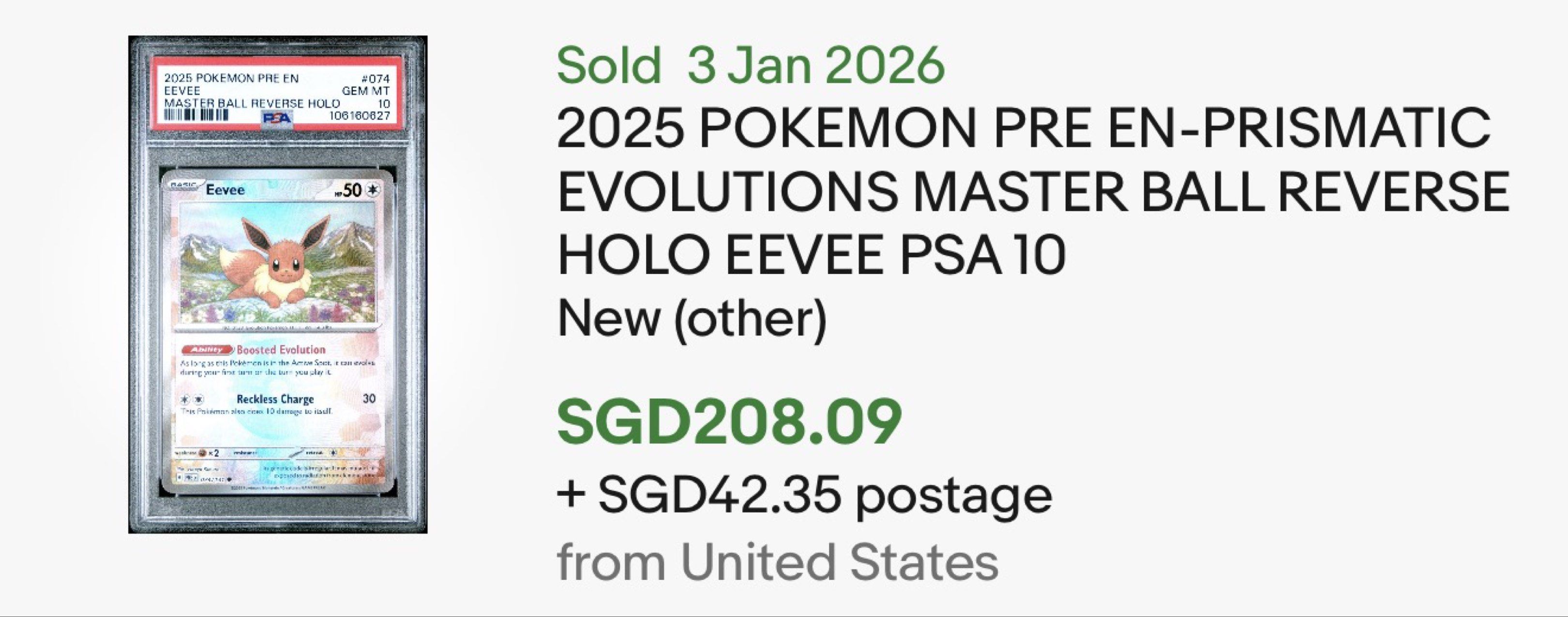 [NEW CERT] PSA 10 2025 Pokemon Prismatic Evolutions Master Ball Reverse ...