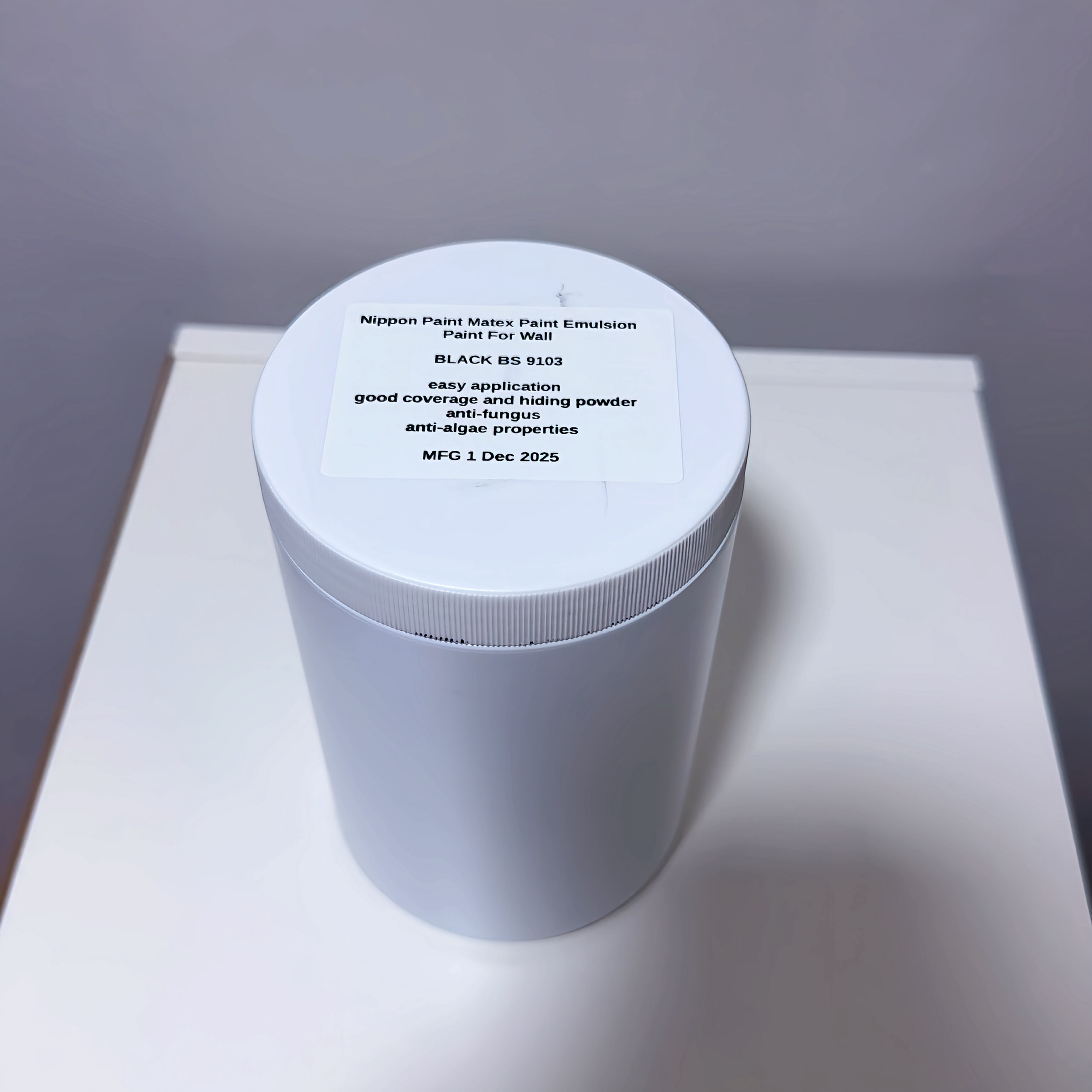 Nippon Paint Matex Paint Emulsion Wall Paint Black RS 9103, Furniture ...