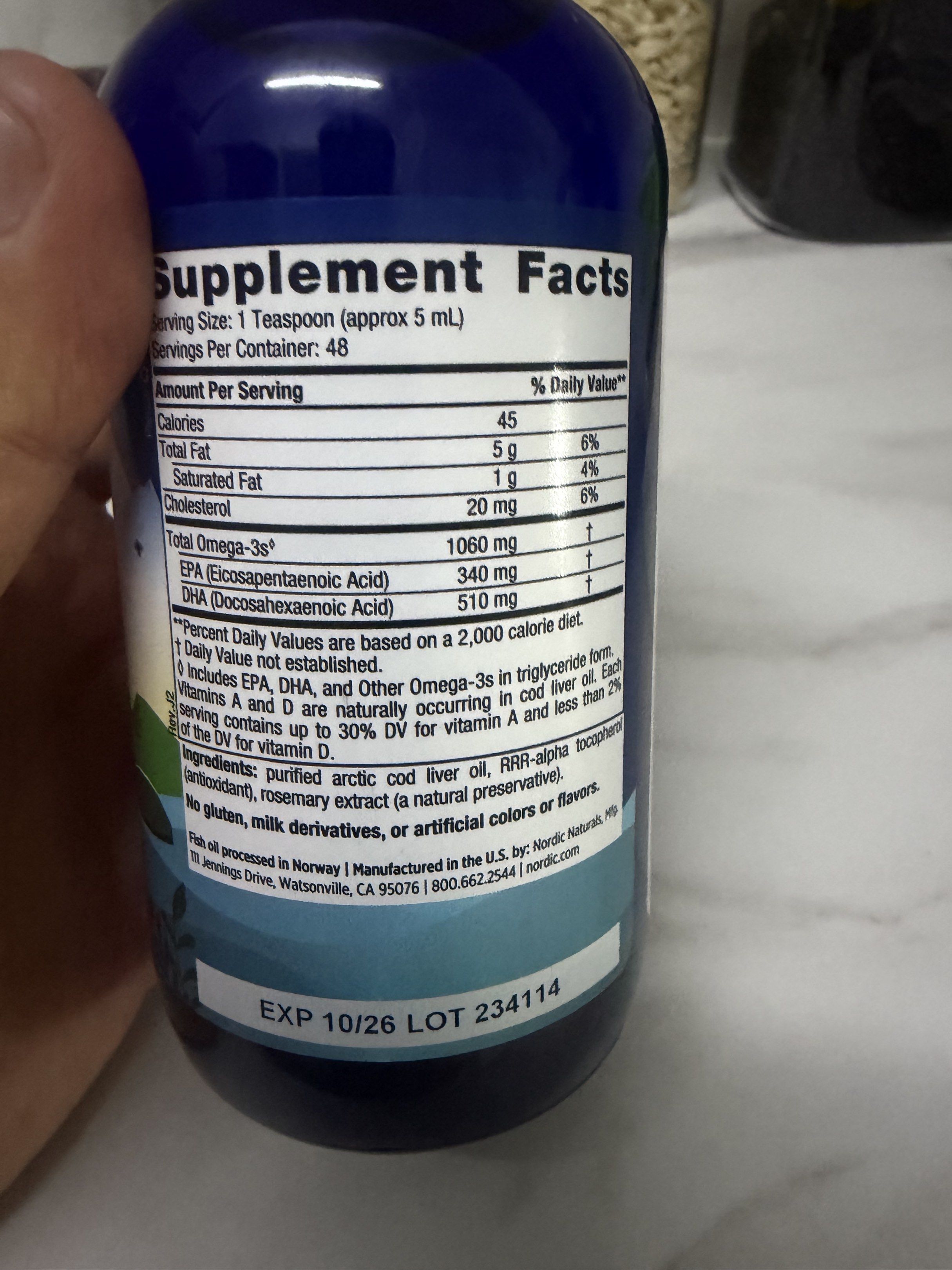 Nordic Naturals Arctic Cod Liver Oil - Unflavored, Health & Nutrition ...