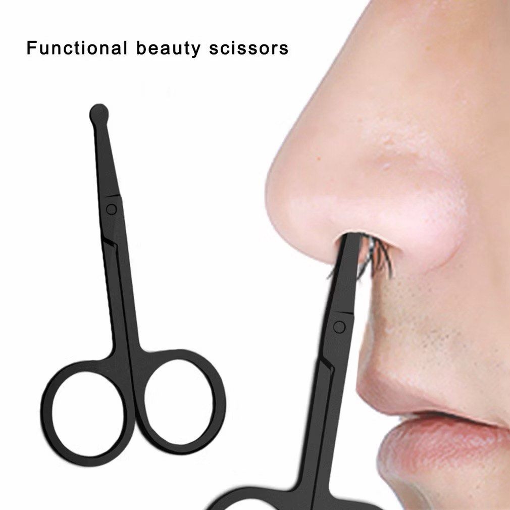 (PREORDER) Nose Hair Scissors Mini Stainless Steel Round Head Beauty ...