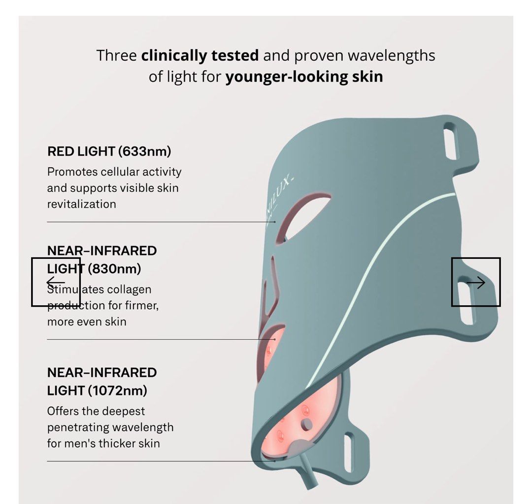 Omnilux LED mask - red light therapy, Health & Nutrition, Face Masks ...