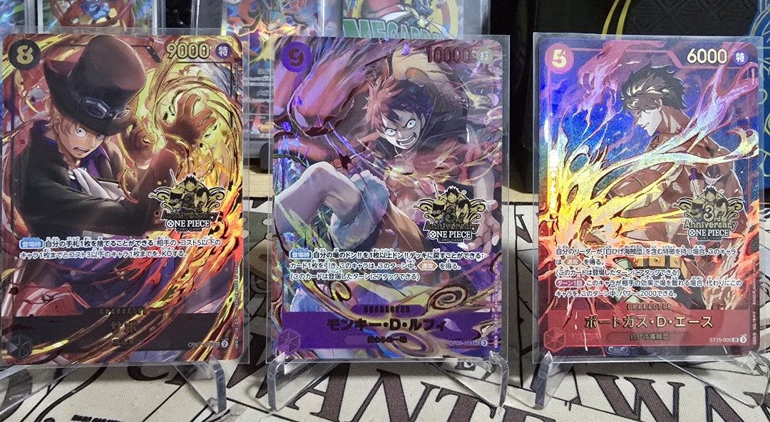 One Piece Card Game - 3rd Anniversary set Luffy|Ace|Sabo ( see details ...