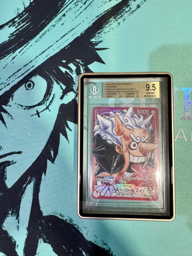 One Piece ST21-001 Monkey D. Luffy Base Shop BGS 9.5, Hobbies & Toys ...