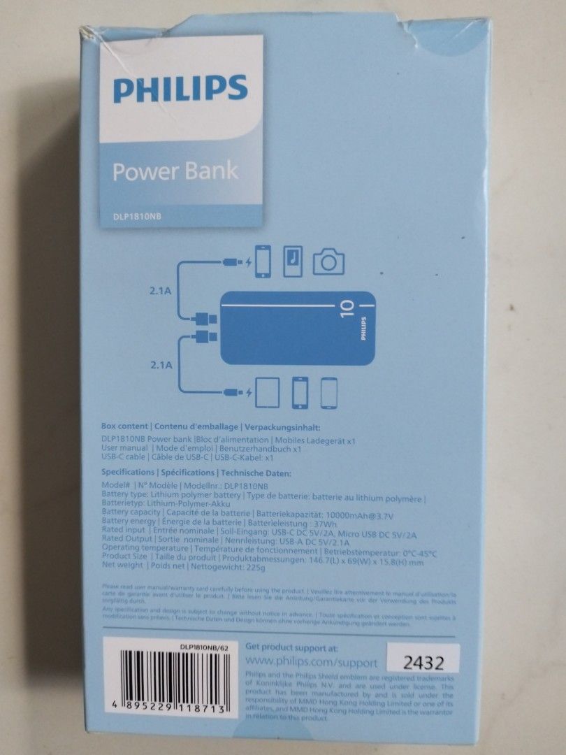 Philips 10000mAh Universal Power Bank, Mobile Phones & Gadgets, Mobile ...
