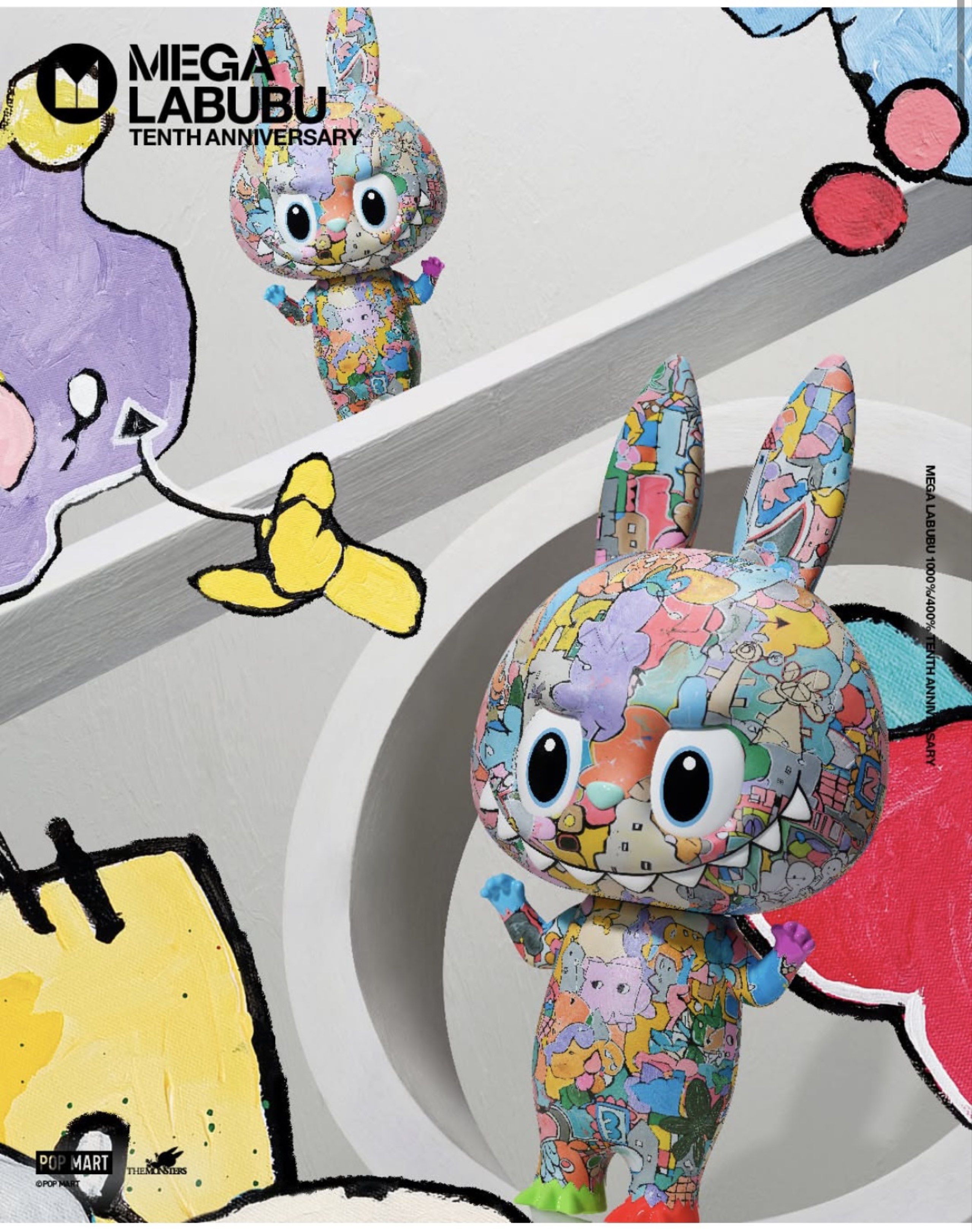 全新原封Pop Mart Popmart Kasing Lung The Monsters Mega Labubu 400%十週年Labubu ...