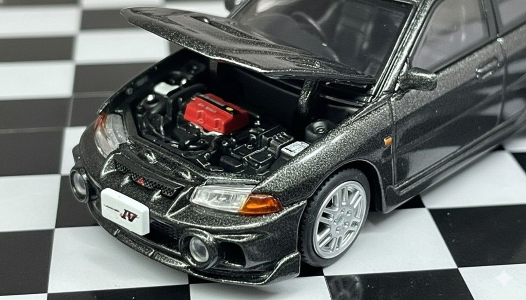 Poprace Mitsubishi Lancer Evolution IV Dark Grey, Hobbies & Toys, Toys ...