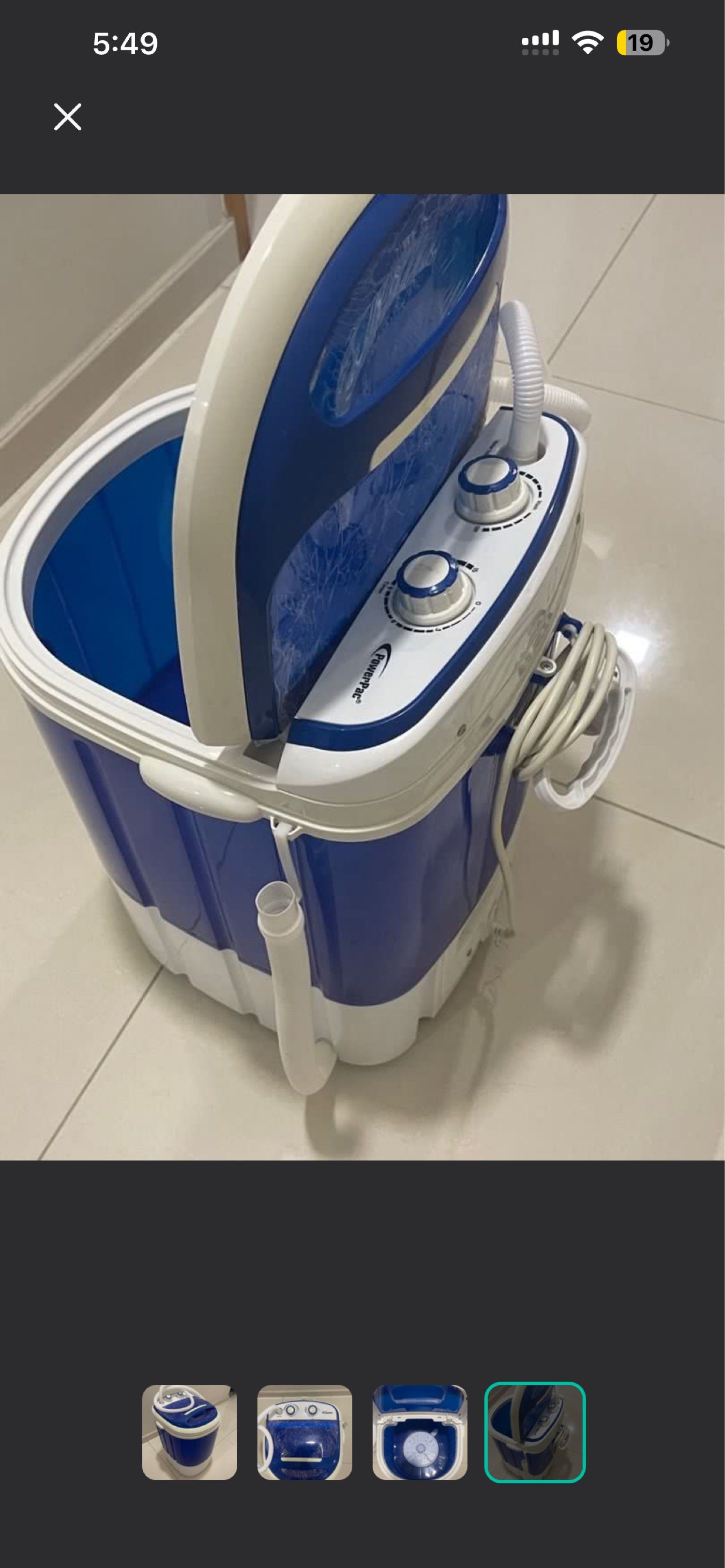 PowerPac Portable Washing Machine, TV & Home Appliances, Washing ...
