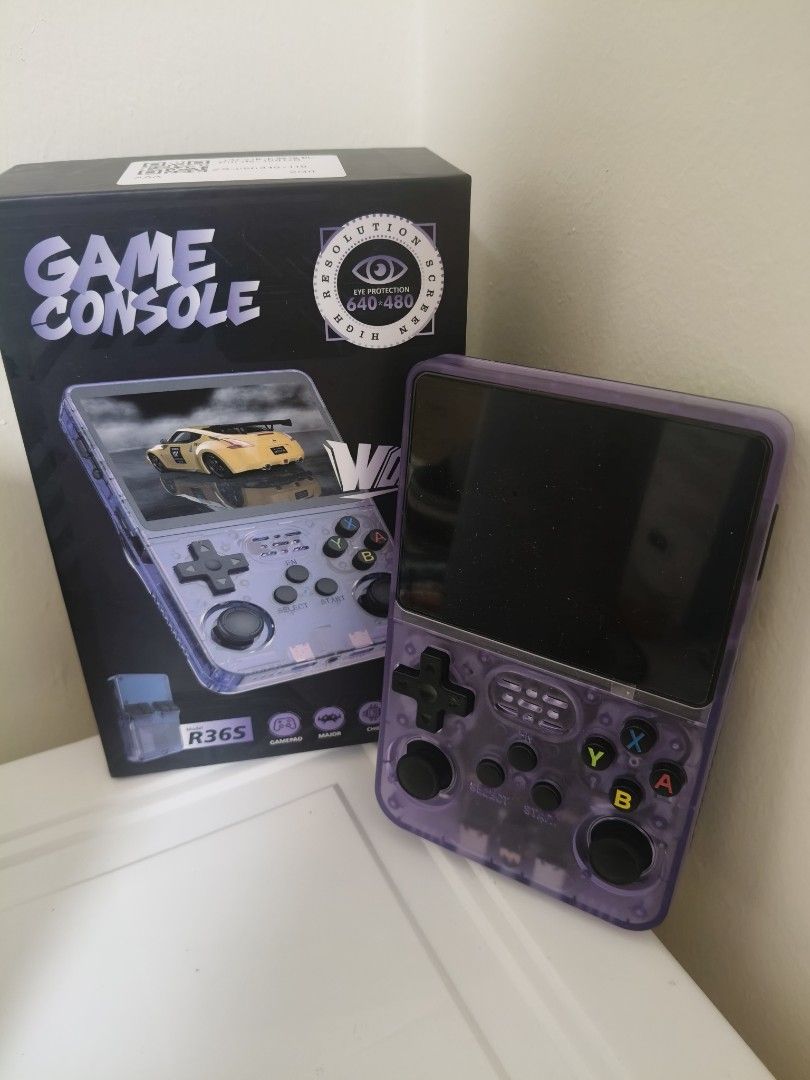 R36S Game Console - Purple, Video Gaming, Video Game Consoles, Others ...