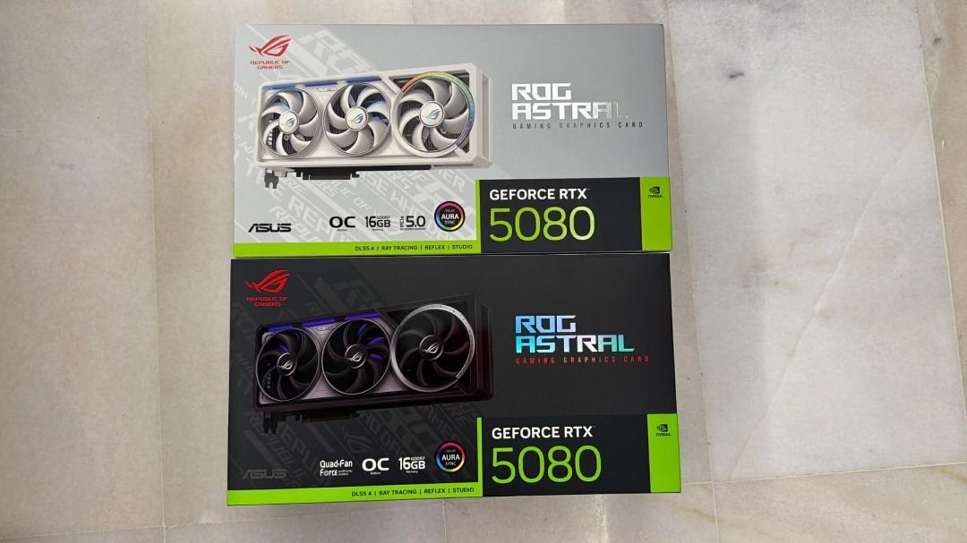 Rtx 5080 Asus Rog Astral Black and White, Computers & Tech, Parts ...