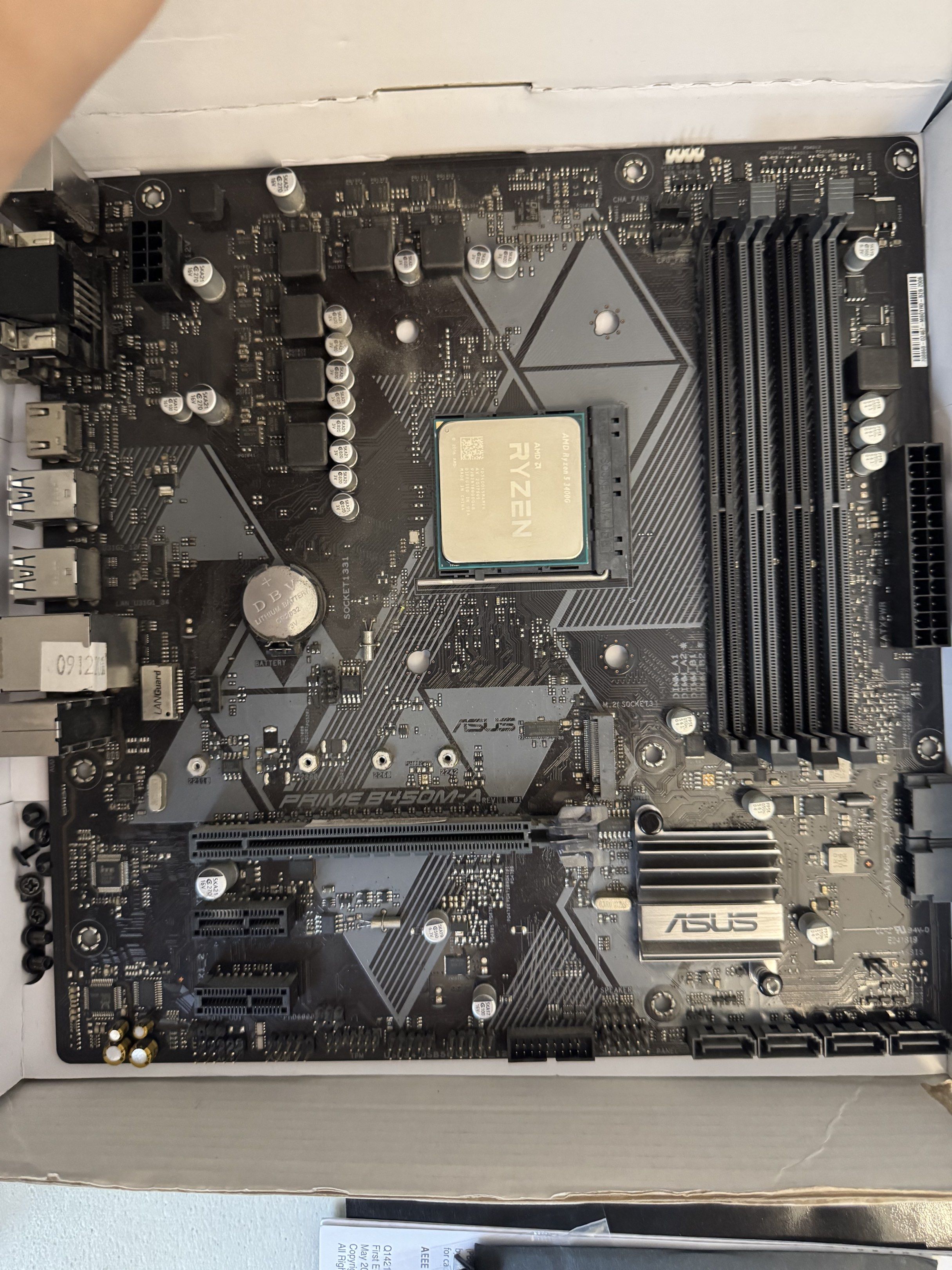 Ryzen 5 3400G and Prime B450M-A, Computers & Tech, Parts & Accessories ...