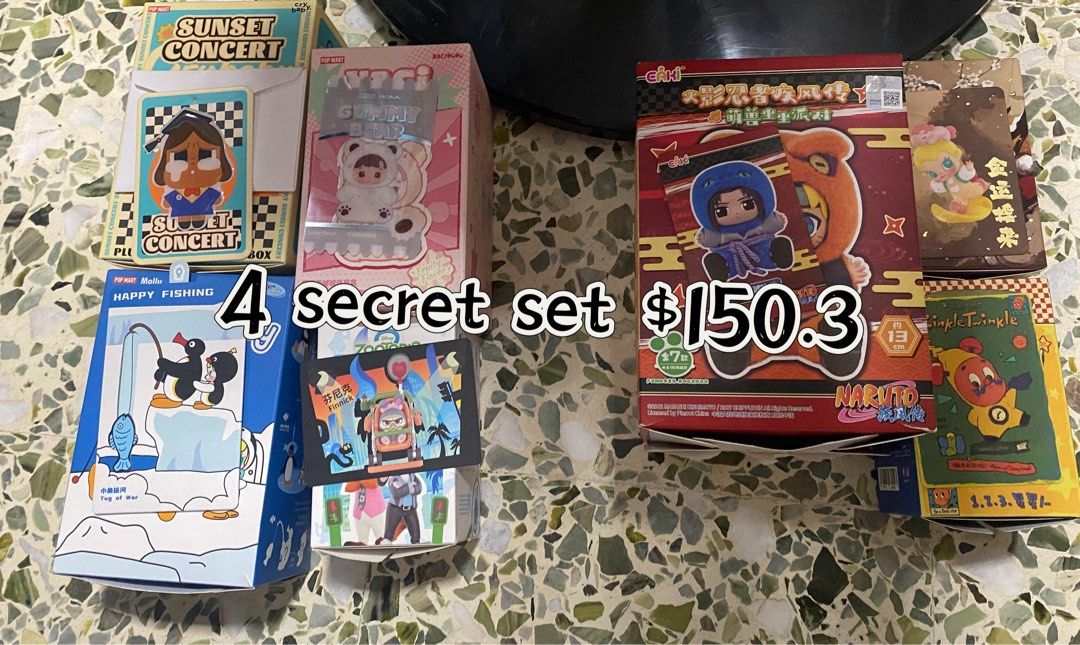 Secret Blind Box Set - 4 Boxes, Hobbies & Toys, Toys & Games on Carousell