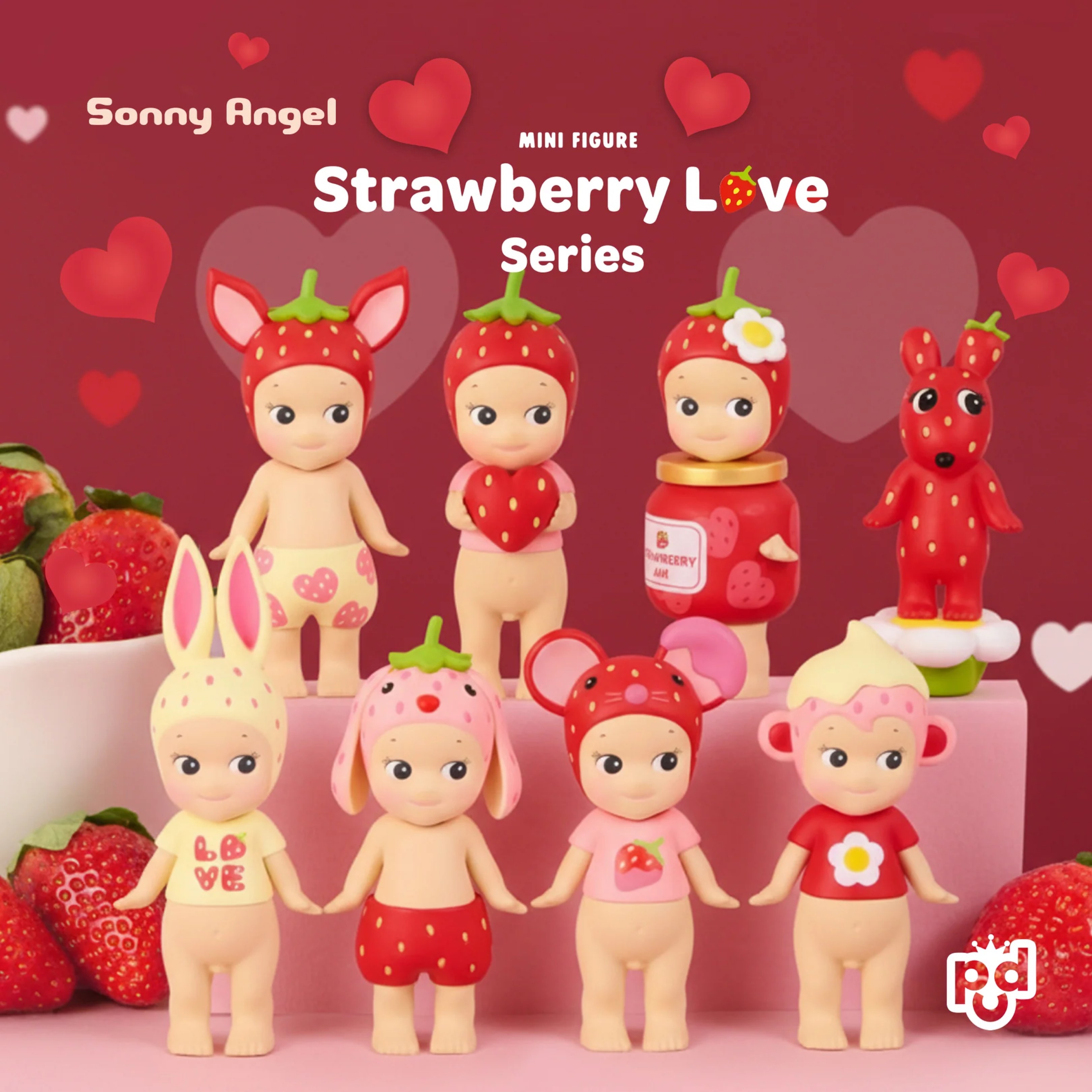 strawberry love series sonny angel - monkey & mouse, Hobbies & Toys ...