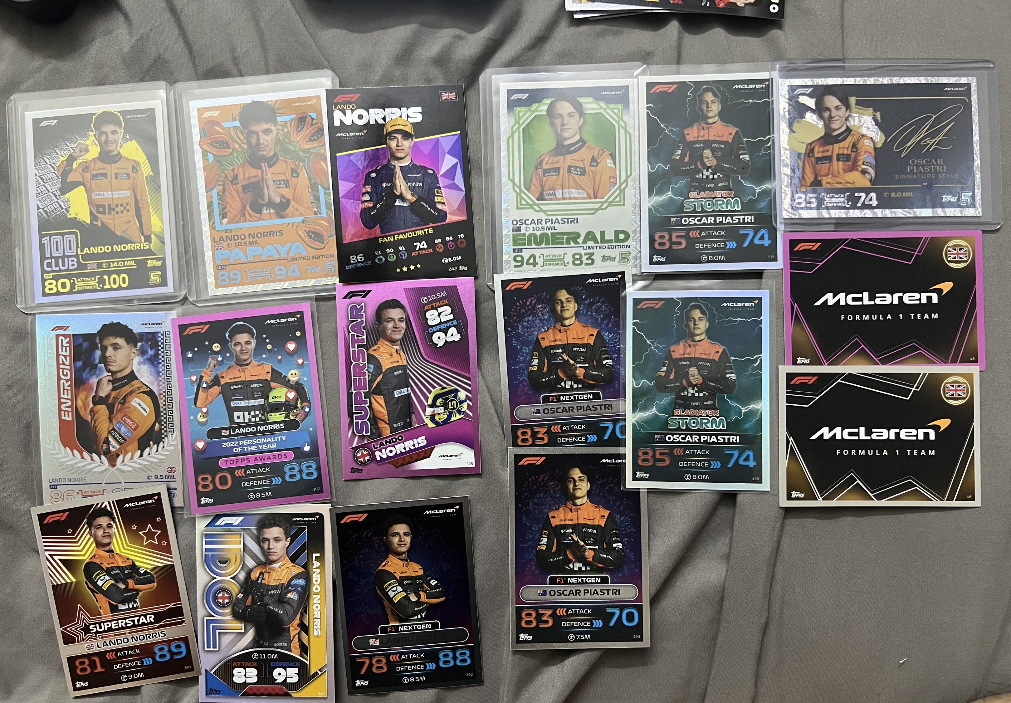 Topps F1 McLaren Trading Cards - Lando Norris & Oscar Piastri, Hobbies ...