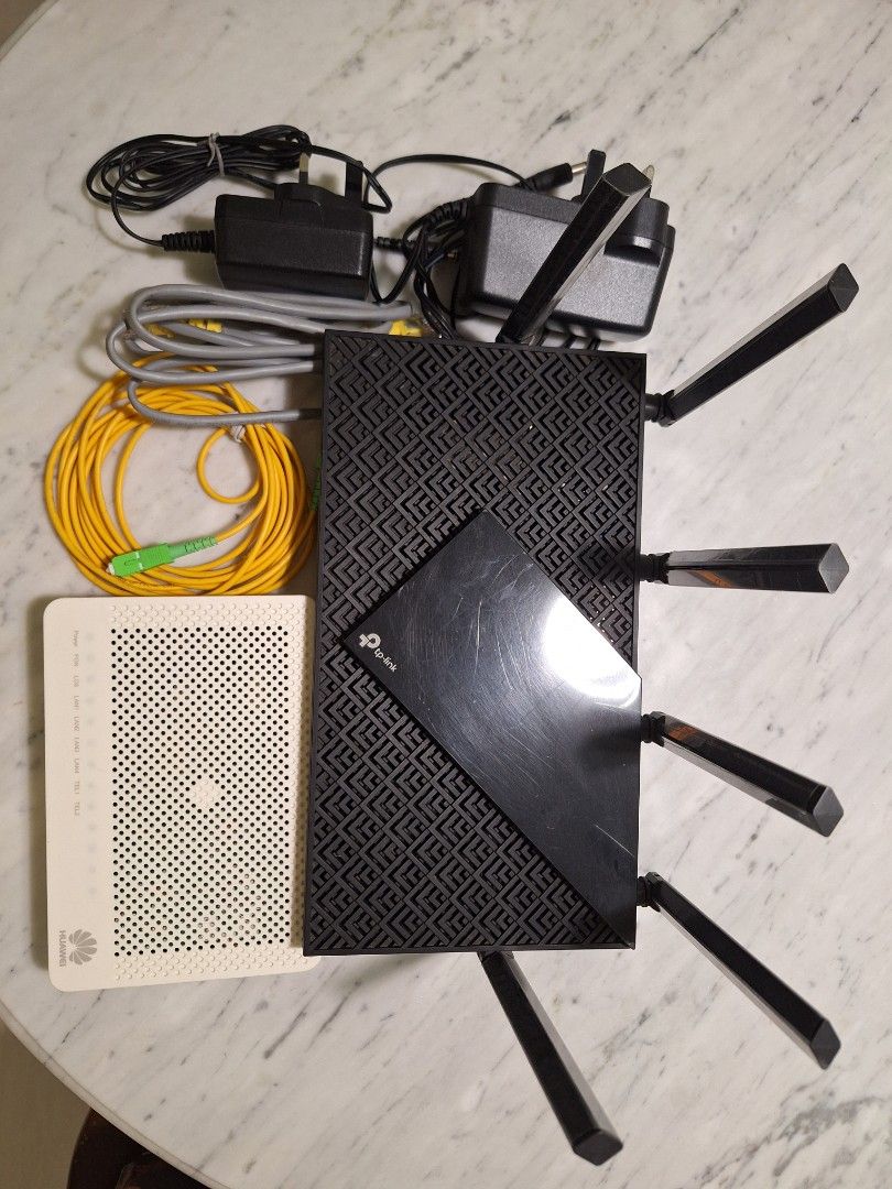 TP-Link Archer AX72 AX5400 Wi-Fi 6 Router & Huawei ONT HG8240H5 ...