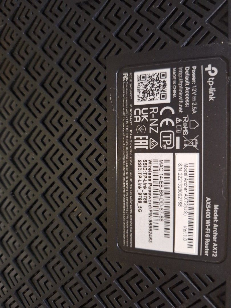 TP-Link Archer AX72 AX5400 Wi-Fi 6 Router & Huawei ONT HG8240H5 ...