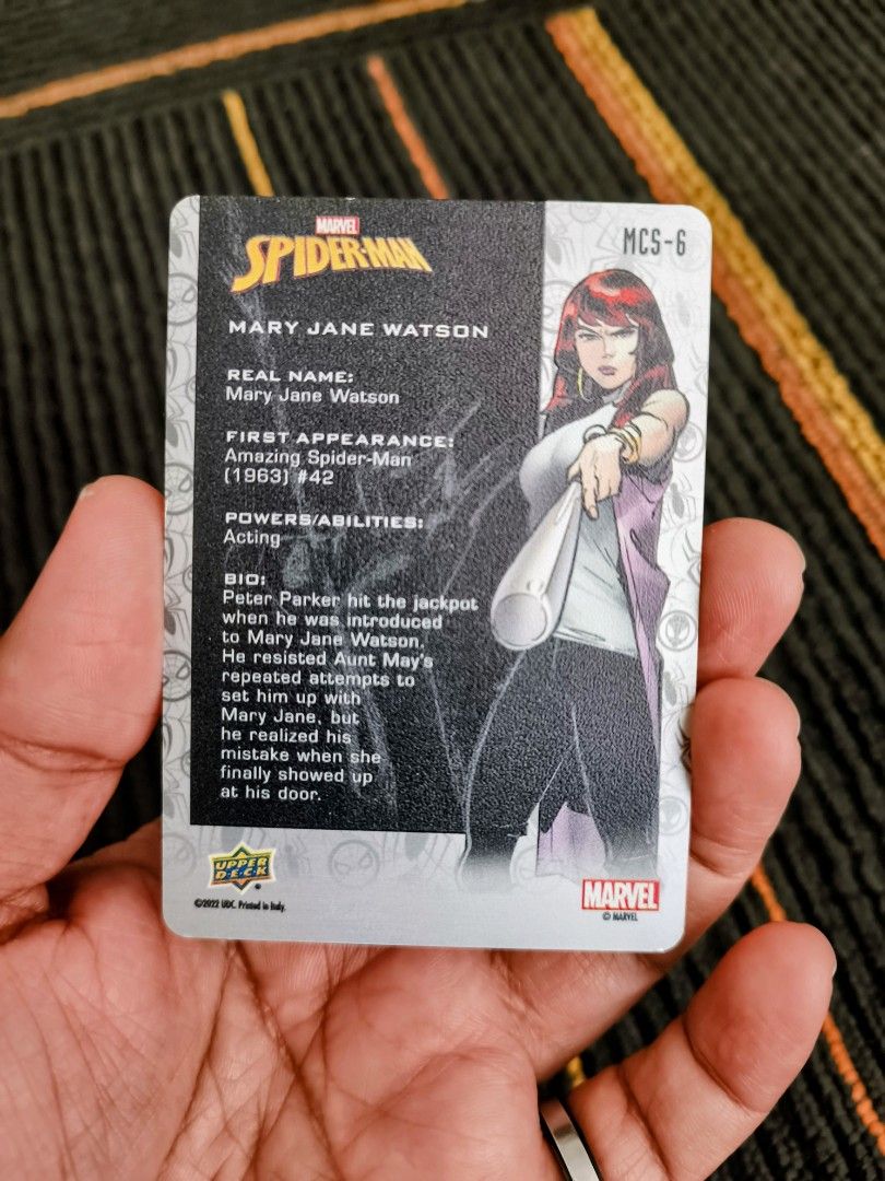 Upper Deck 2024 Marvel Spider-Man Mary Jane Watson Metal Card, Hobbies ...