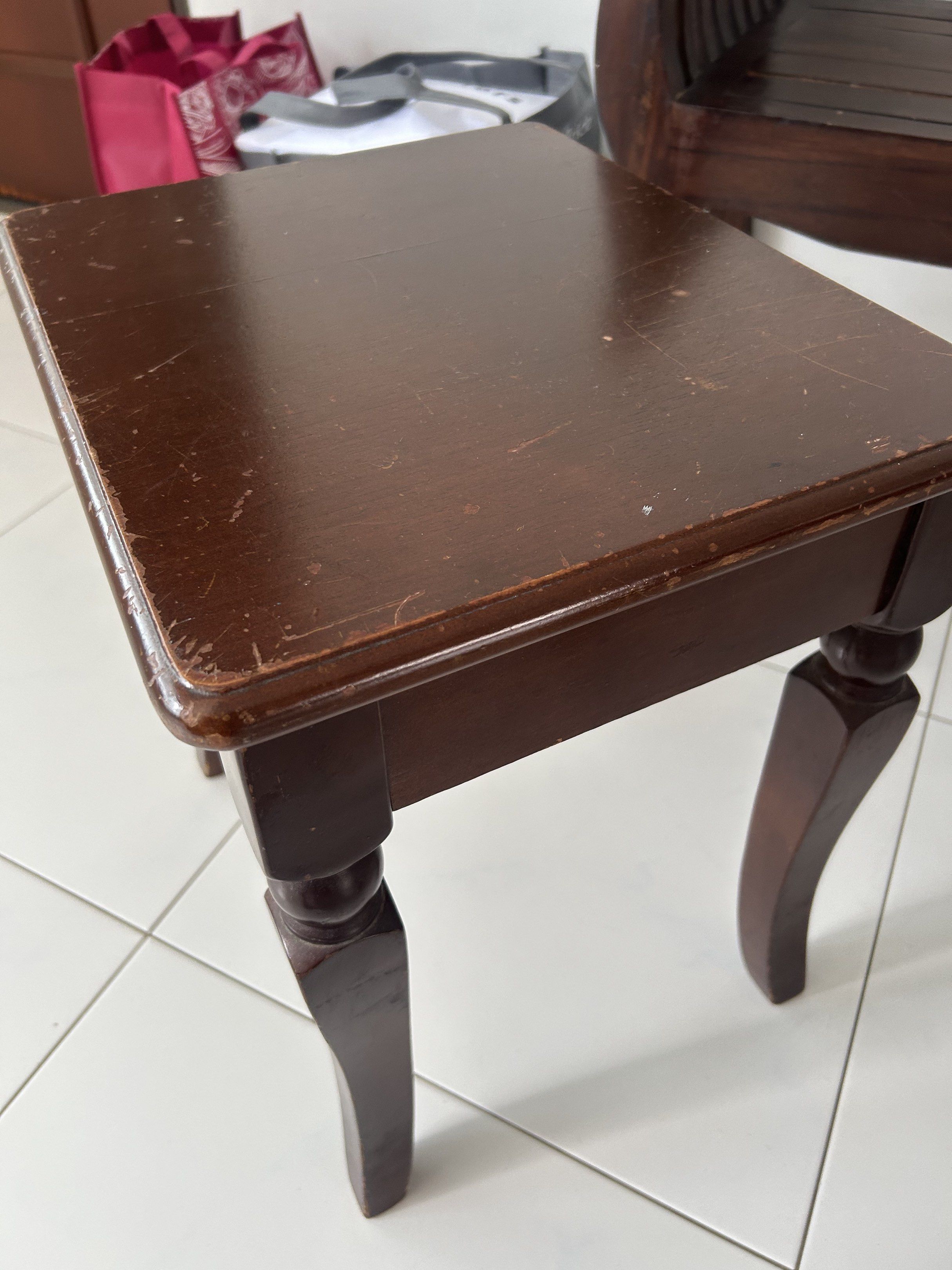 Vintage Wooden Bench and Side Tables Set, Furniture & Home Living ...