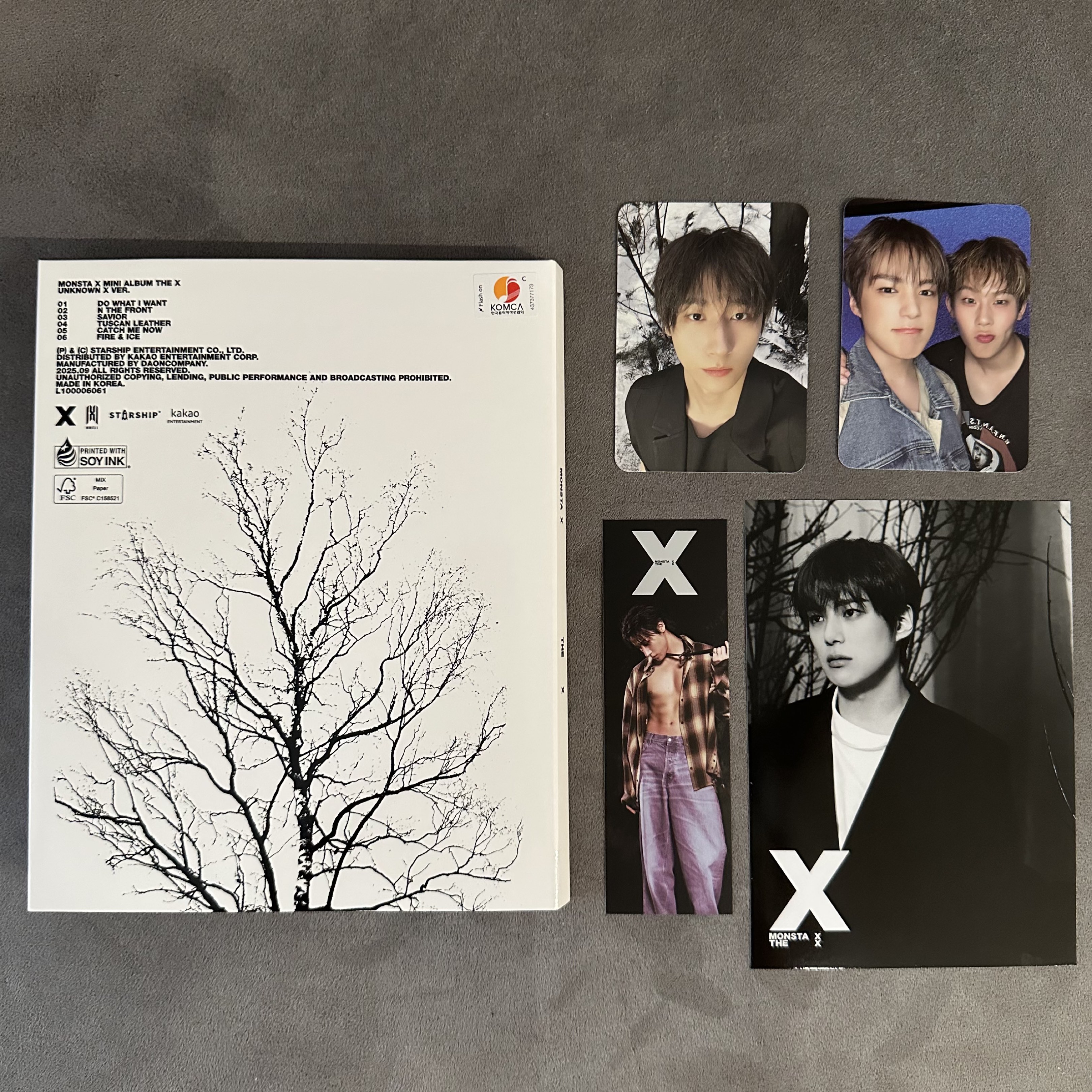 WTT MONSTA X THE X ALBUM INSERTS (UNKNOWN X VER.), Hobbies & Toys ...