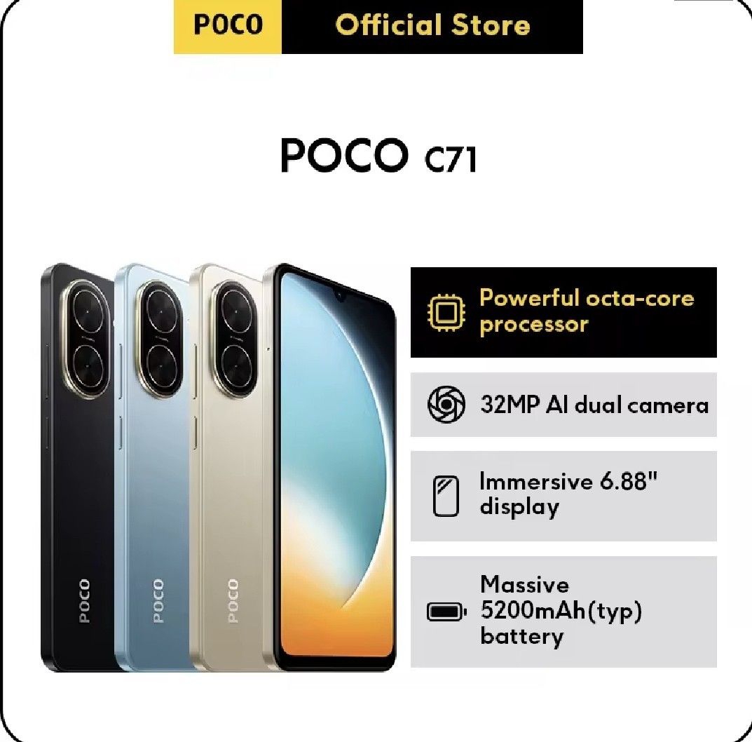 Xiaomi POCO C71 Gold 128GB, Mobile Phones & Gadgets, Mobile Phones ...