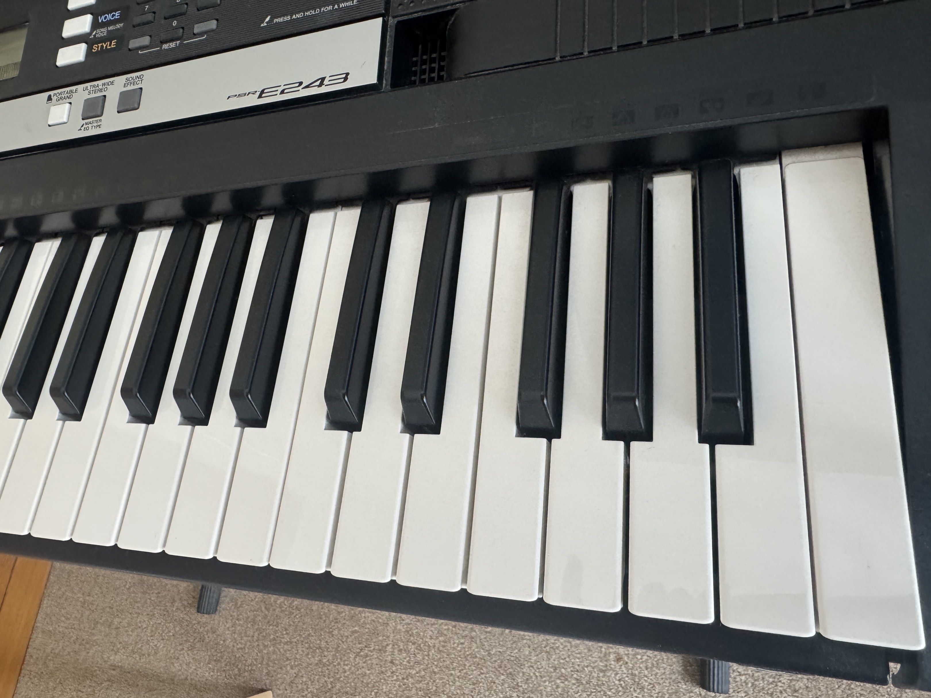 Yamaha PSR-E243 Electronic Keyboard with Stand, Hobbies & Toys, Musical ...