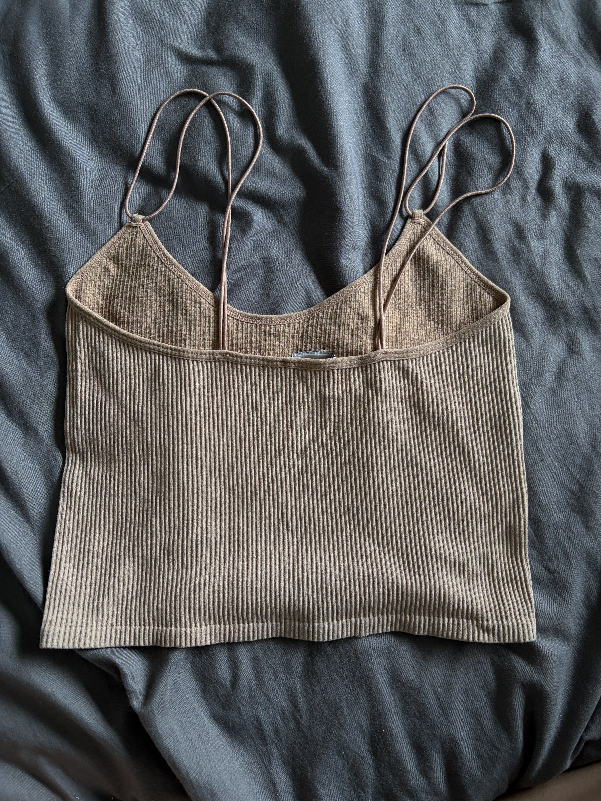 Zara Ribbed Cami Top - XS, Women's Fashion, Tops, Sleeveless on Carousell