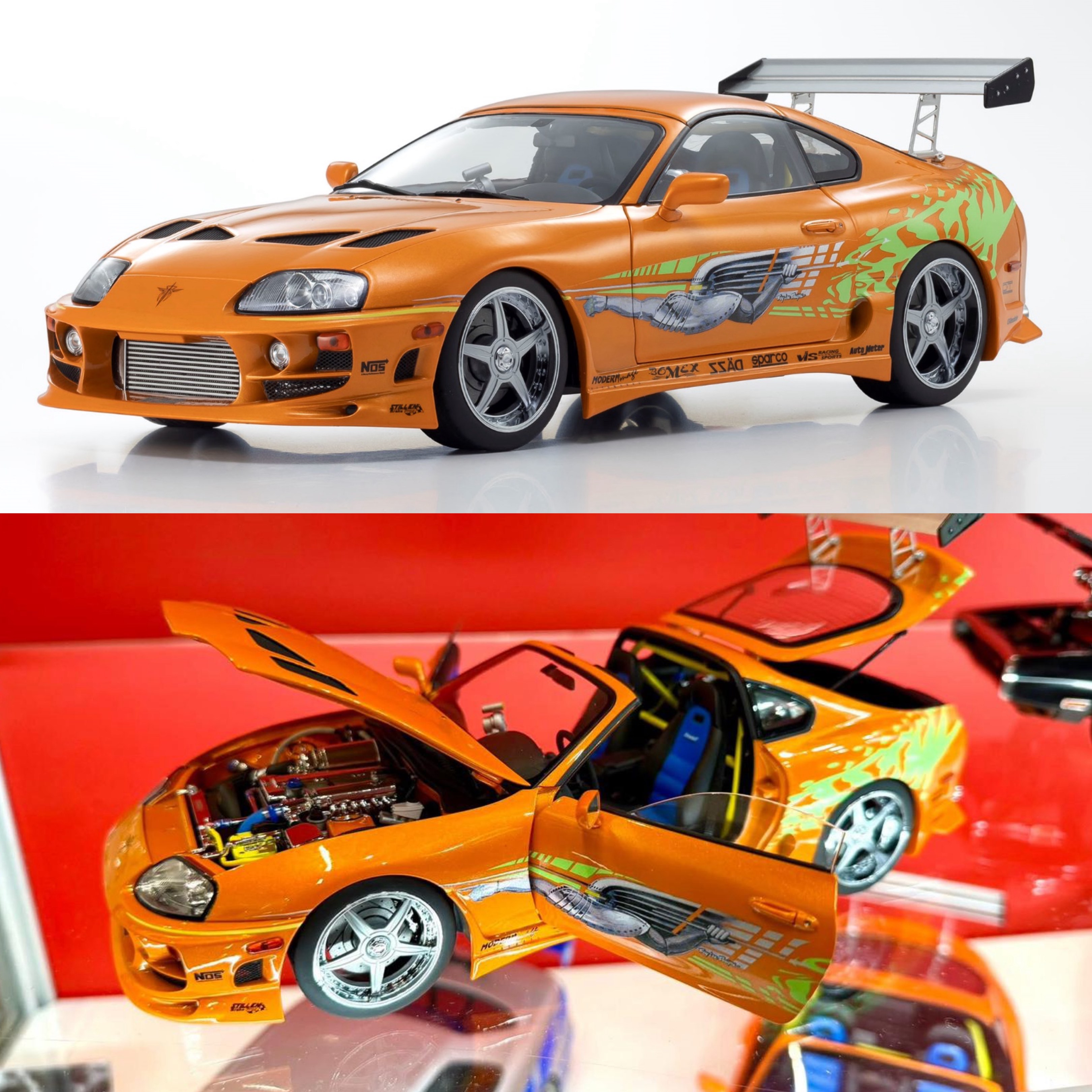 1/18 Kyosho Toyota Supra Turbo Fast & Furious same scale as Autoart LCD ...