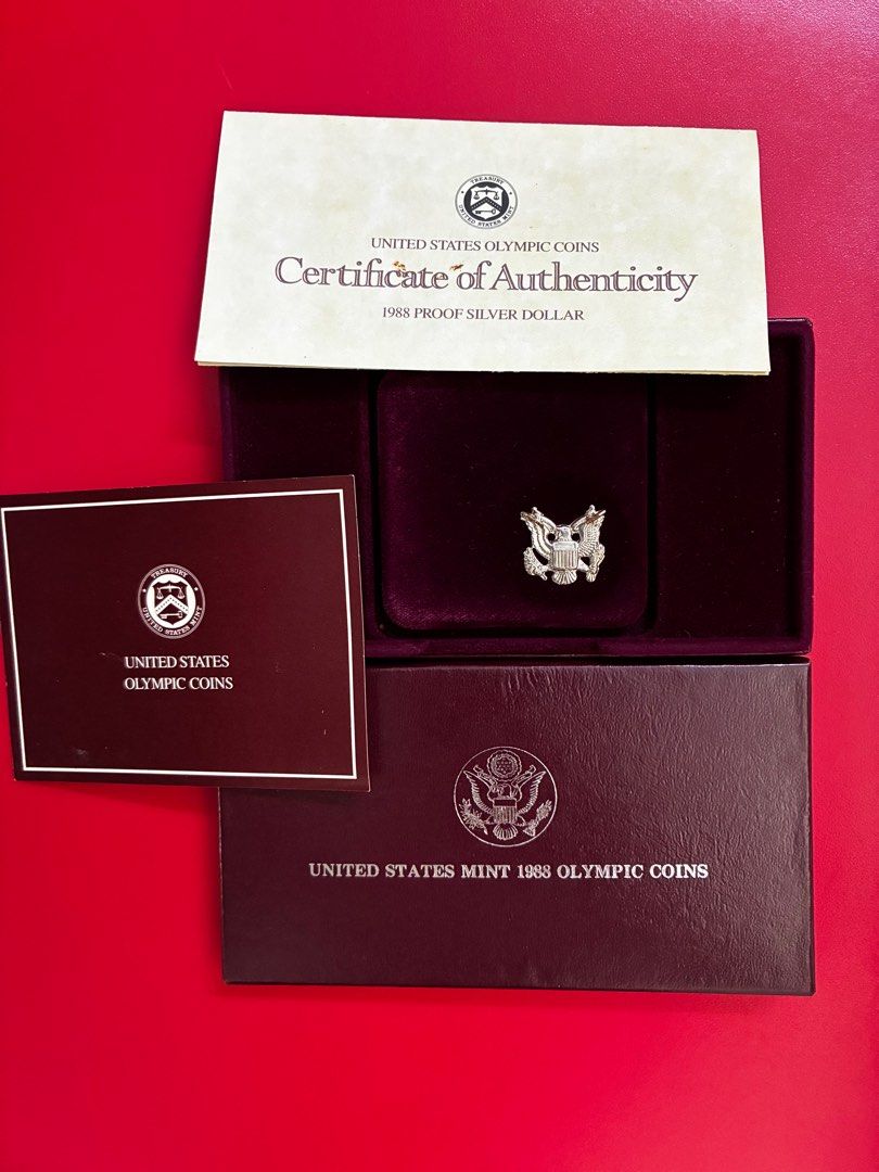 1988 US Olympic Silver Dollar Proof Coin, Hobbies & Toys, Memorabilia ...