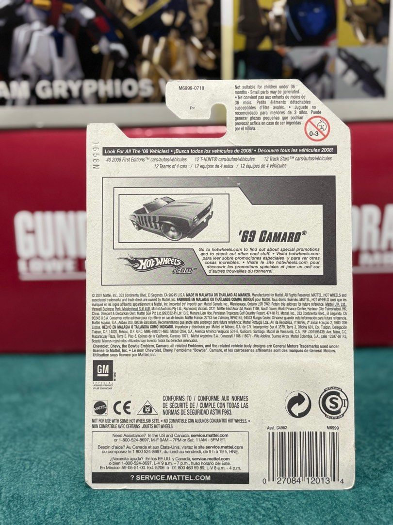 (2007 Card) Hot Wheels '69 Camaro Diecast Car, Hobbies & Toys, Toys ...