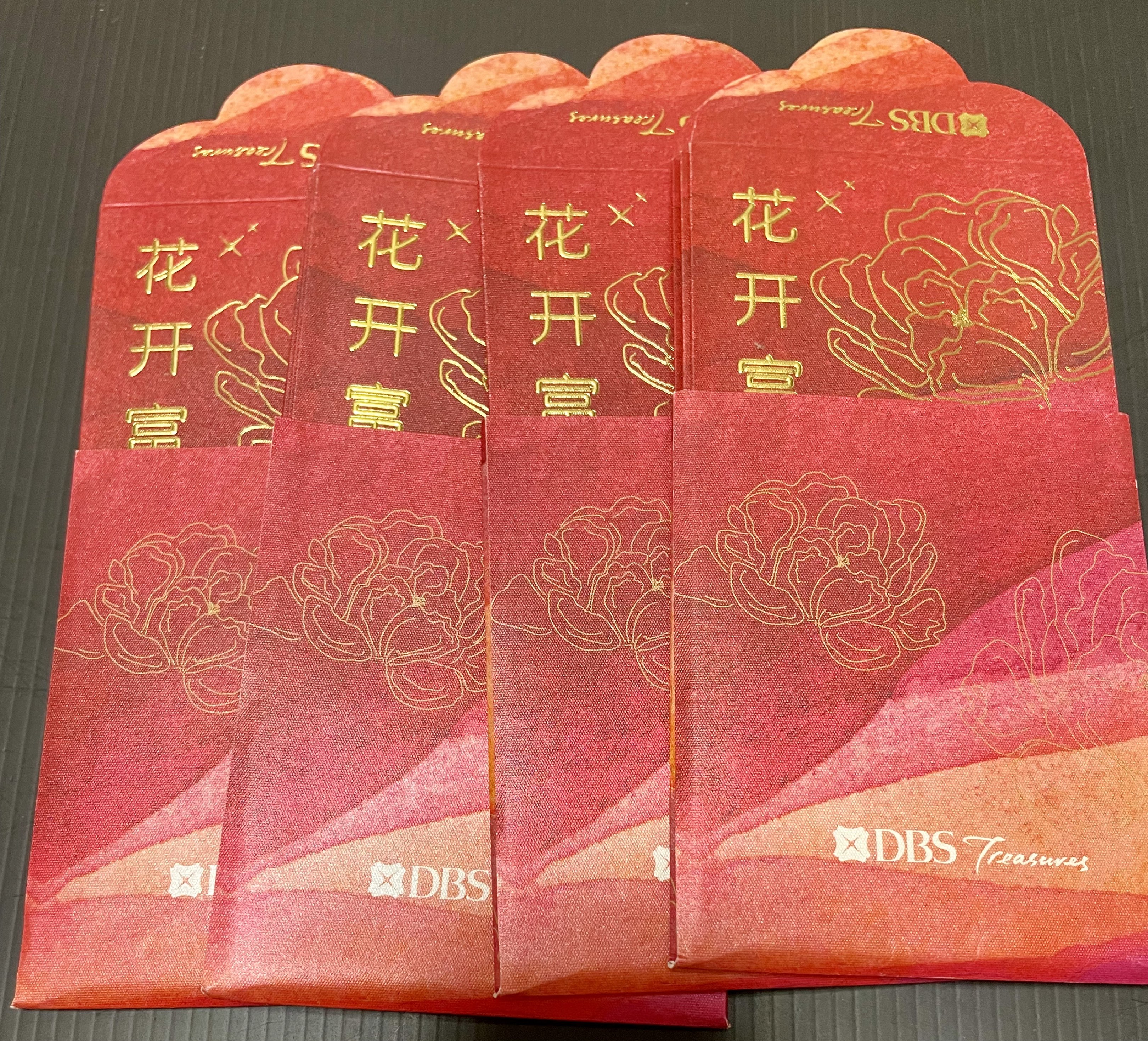 4 packs DBS Treasury Red packet angpow hongbao, Hobbies & Toys ...