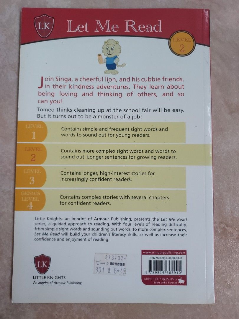 (80c) Timmy & Tammy 'Let Me Read' Series Books Level 2 Singa and the ...
