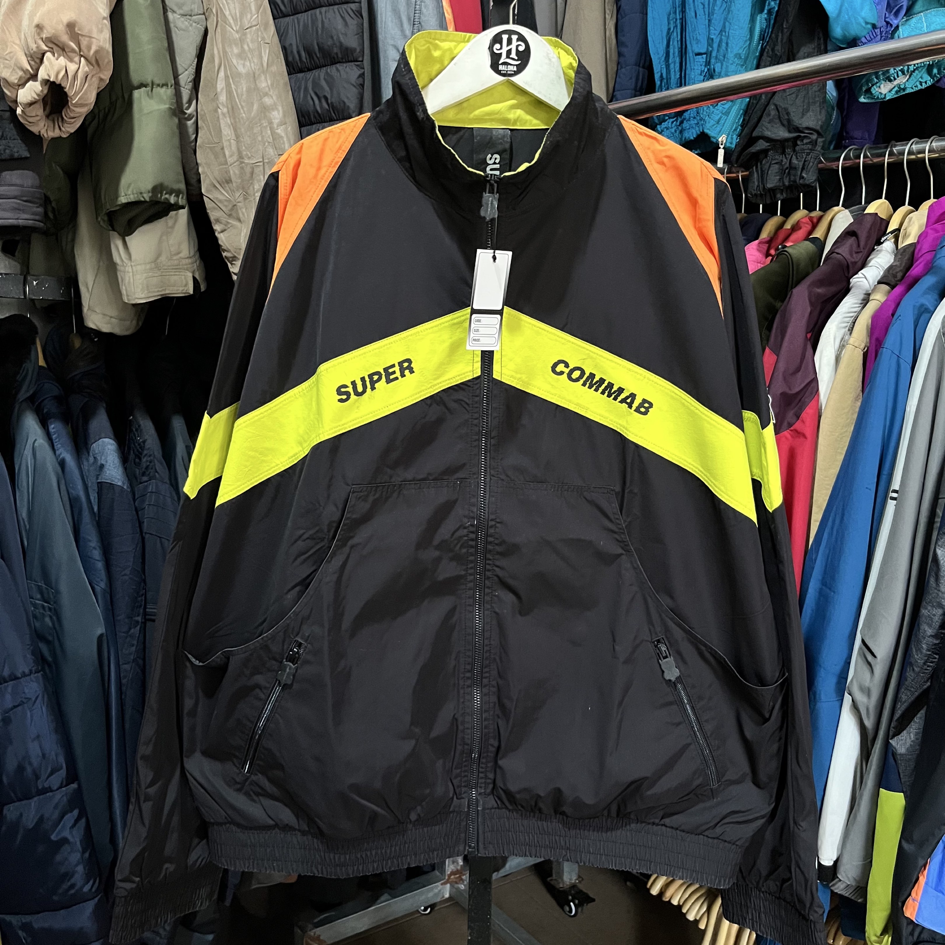 🔥 RARE K-FASHION ITEM! Supercomma B Windbreaker original 🇰🇷 Colorblock ...
