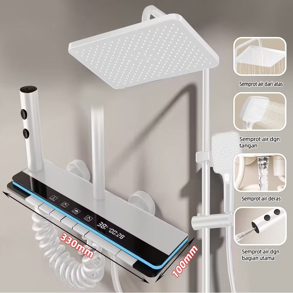 🔥 Shower Kamar Mandi Set Lengkap – Panas & Dingin | Stainless Steel ...