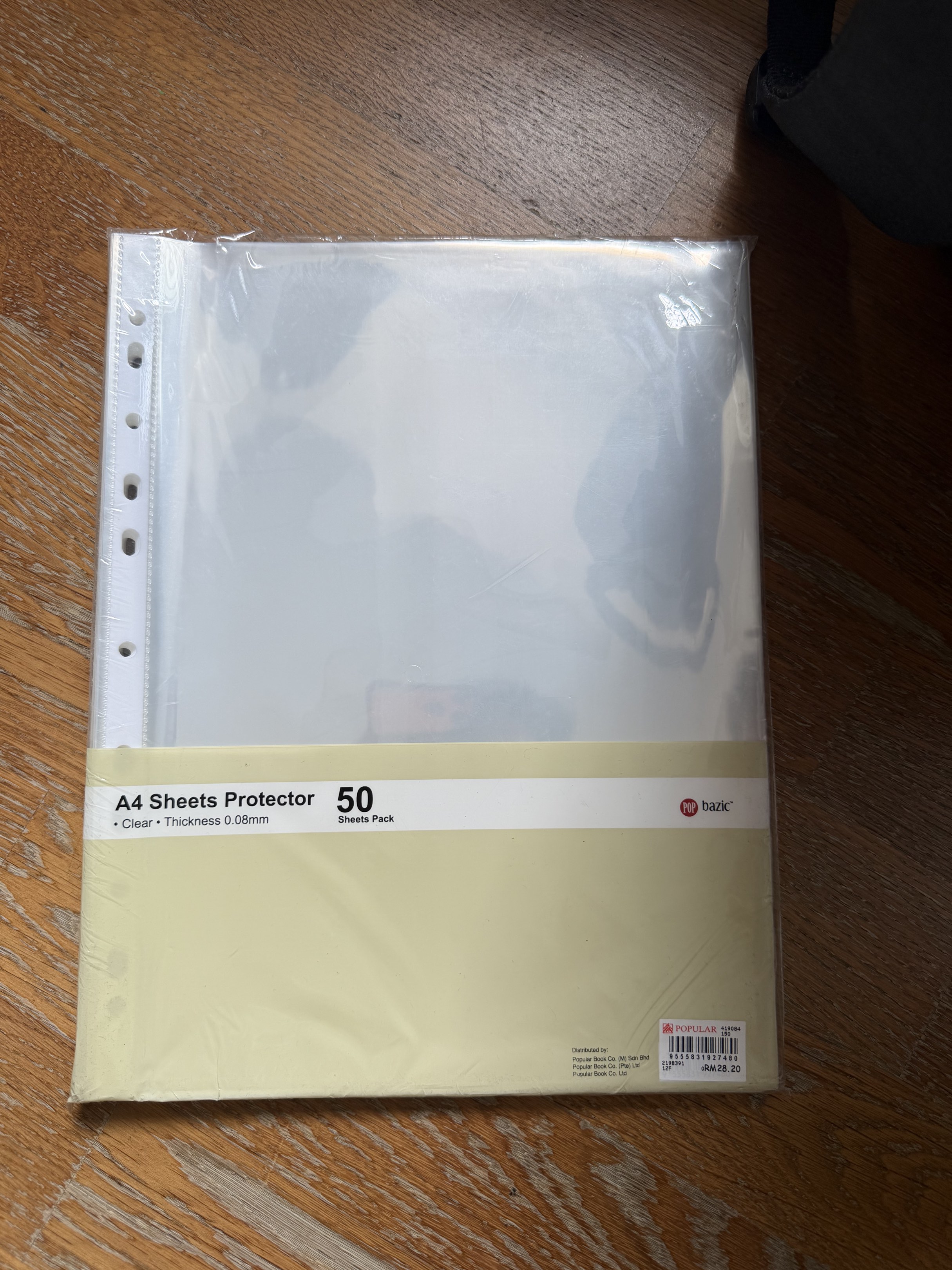 A4 Sheets Protector 50 Sheets Pack, Hobbies & Toys, Stationery & Craft ...