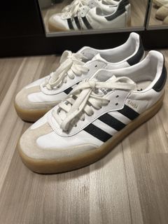 Adidas Samba OG Perforated Cream White Sneakers, Women's Fashion ...