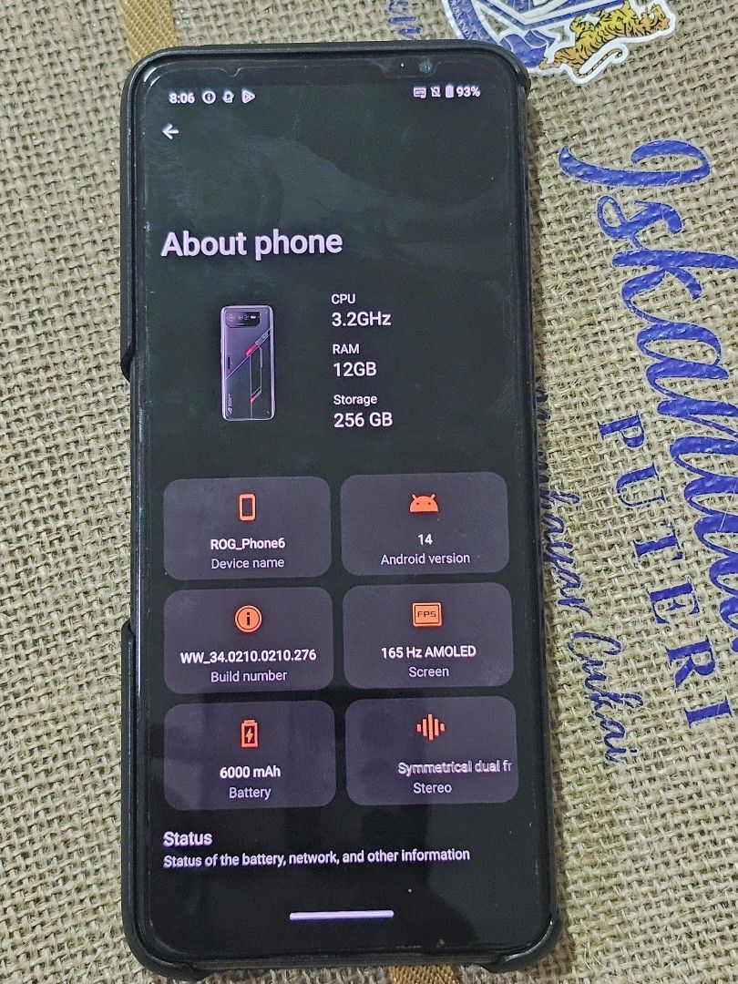 Asus ROG Phone 6 256GB Phantom Black, Mobile Phones & Gadgets, Mobile ...